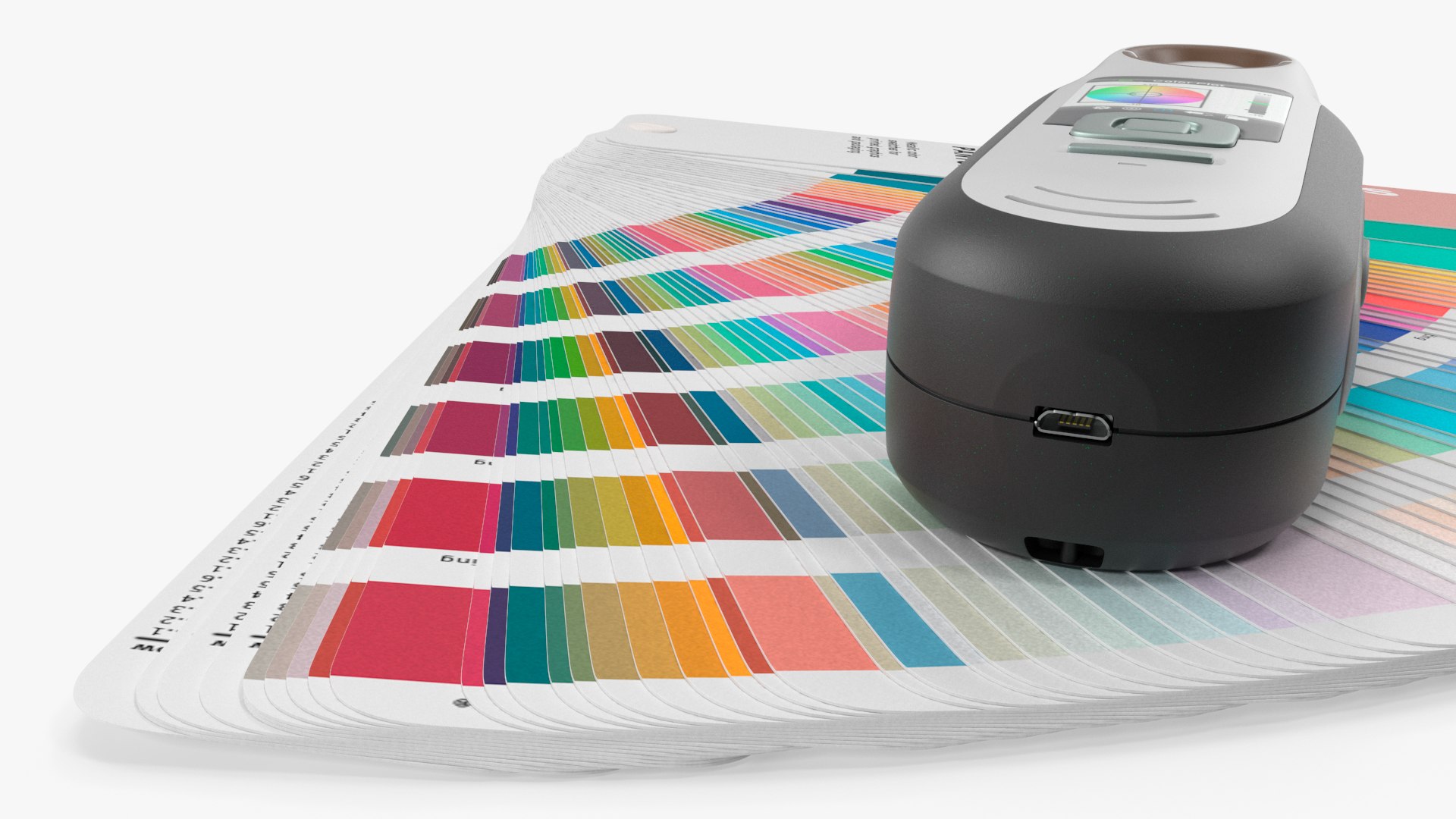 3D Handheld Color Measurement Tool On Coated Color Chart Model ...