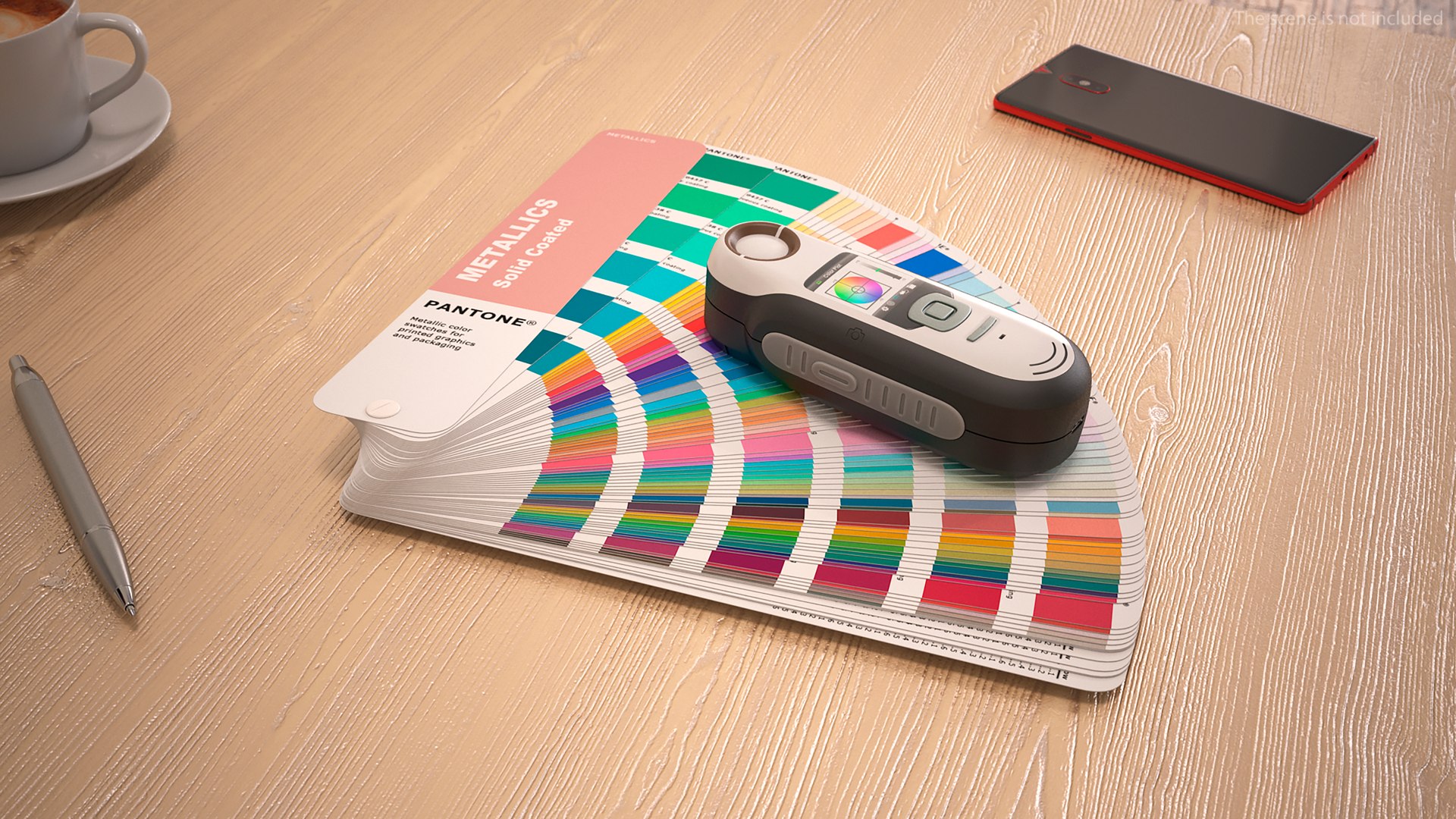 3D Handheld Color Measurement Tool On Coated Color Chart Model ...