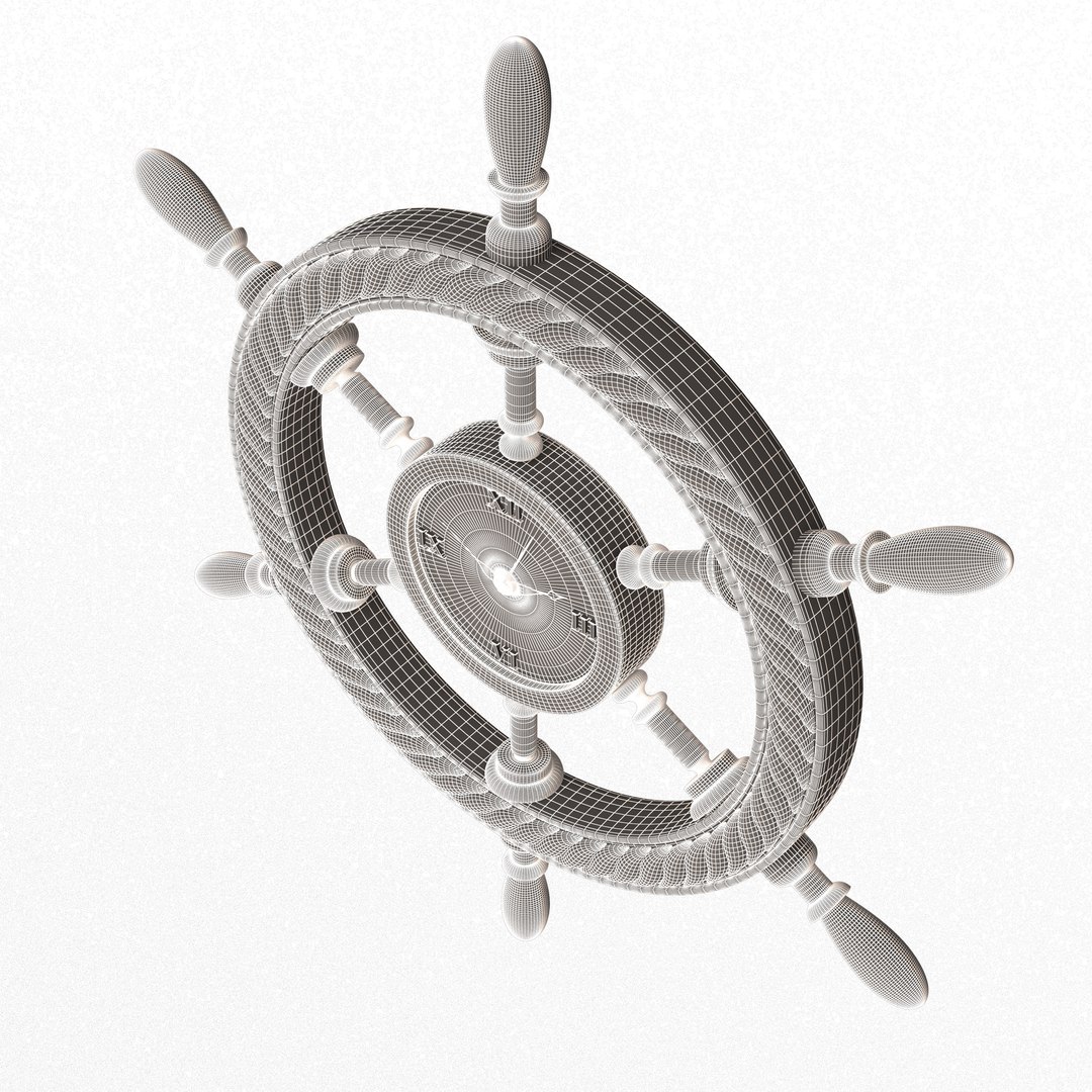 3D Handwheel Ship Clock 08 Gold - TurboSquid 2137340