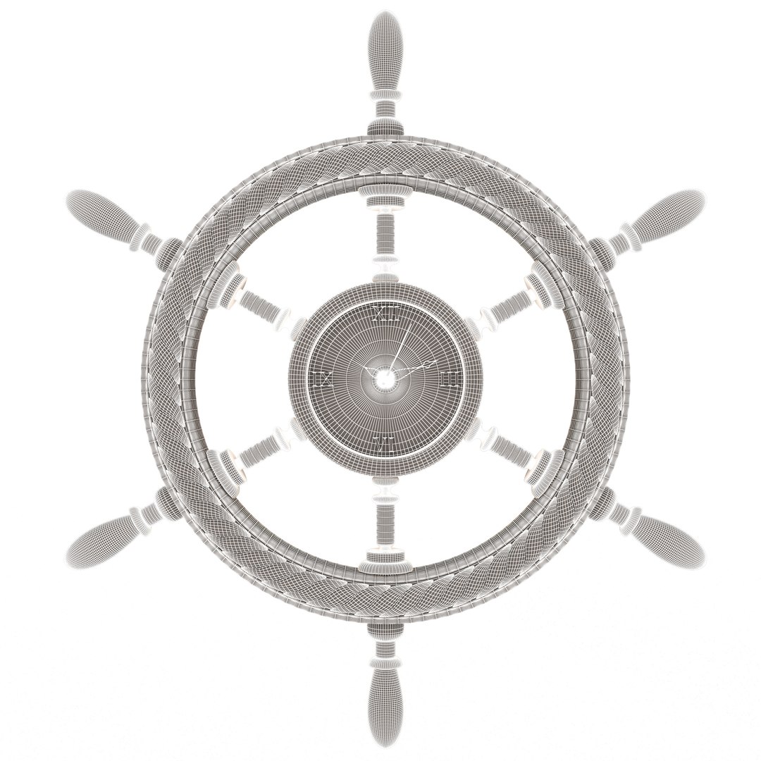 3D Handwheel Ship Clock 08 Gold - TurboSquid 2137340