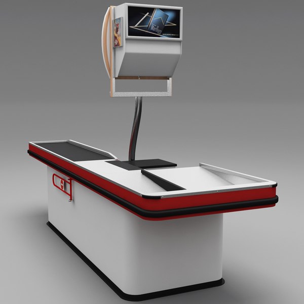 cash counters 1 3d model