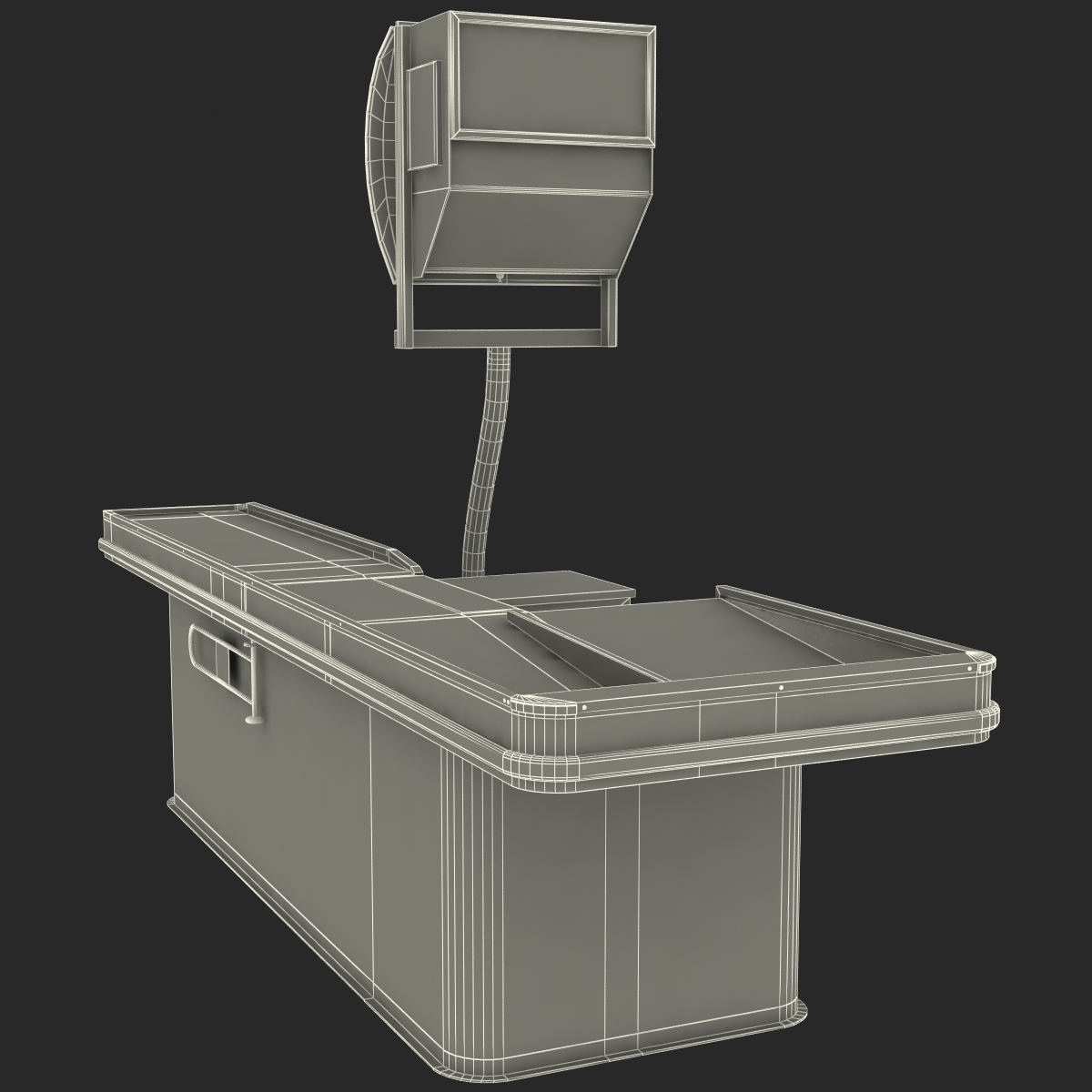 cash counters 1 3d model