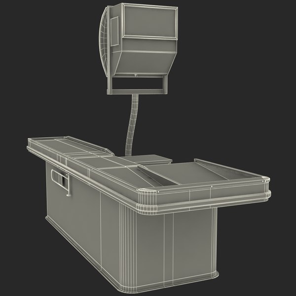 cash counters 1 3d model