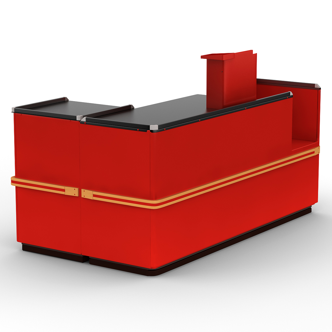 cash counters 1 3d model