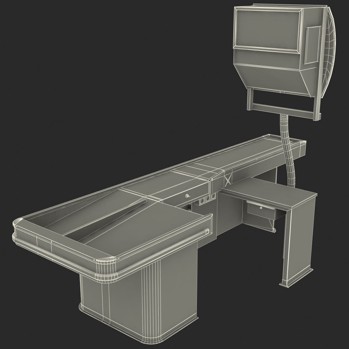cash counters 1 3d model