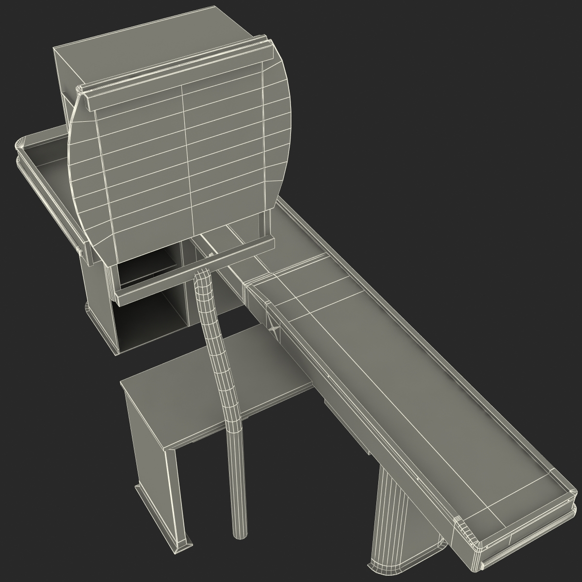 cash counters 1 3d model