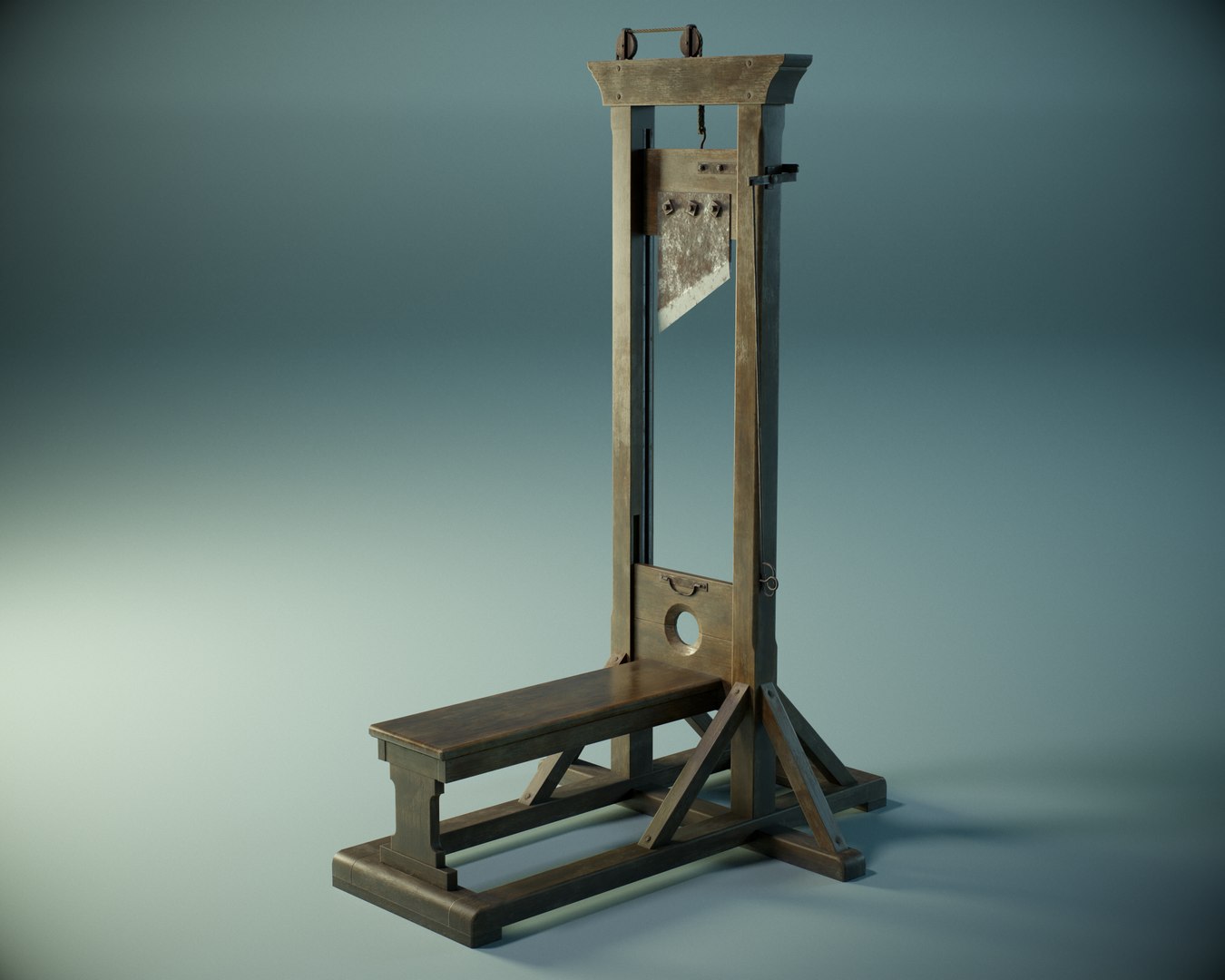 Pbr Guillotine 3d Model