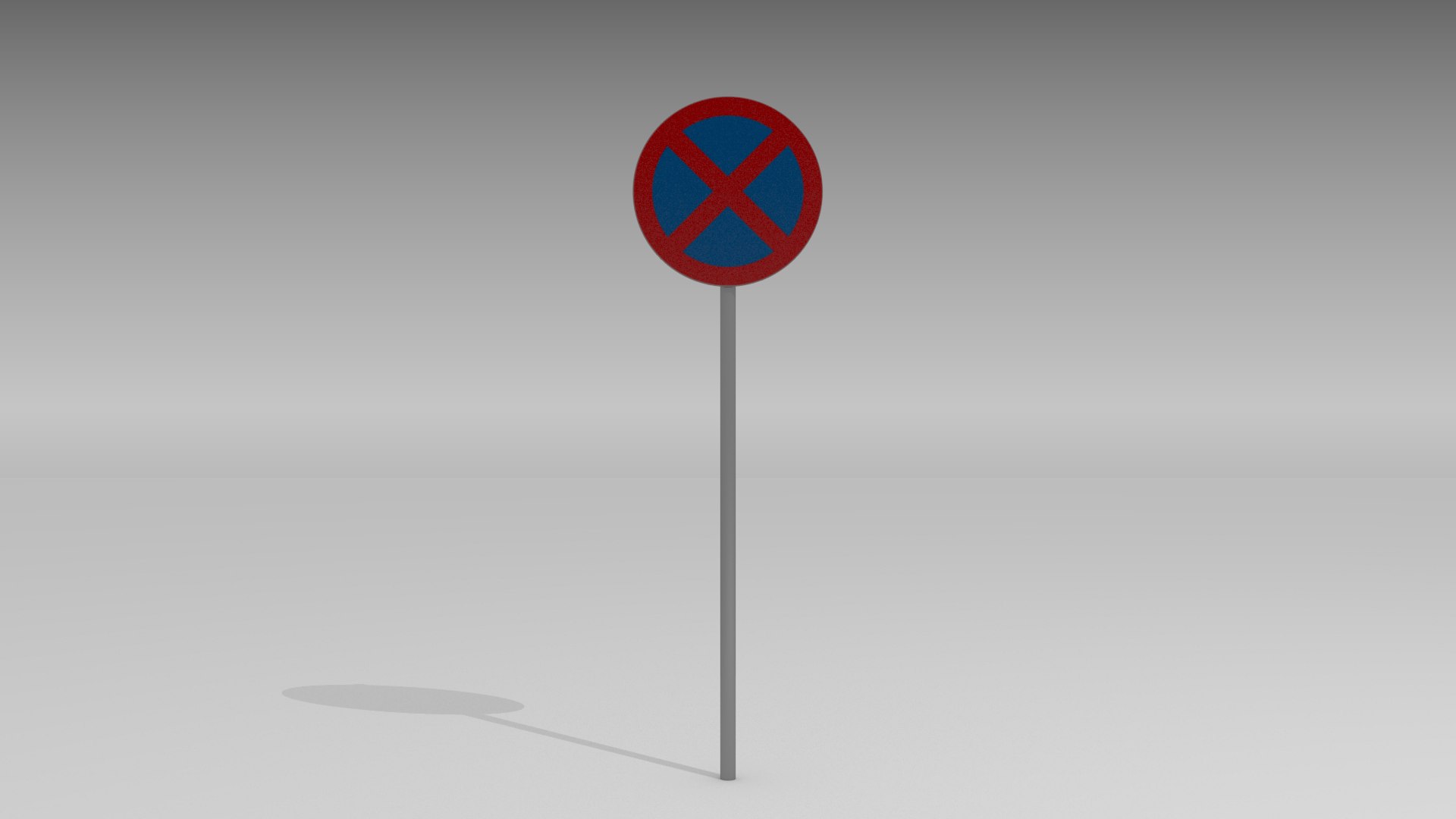 3d obj stopping sign