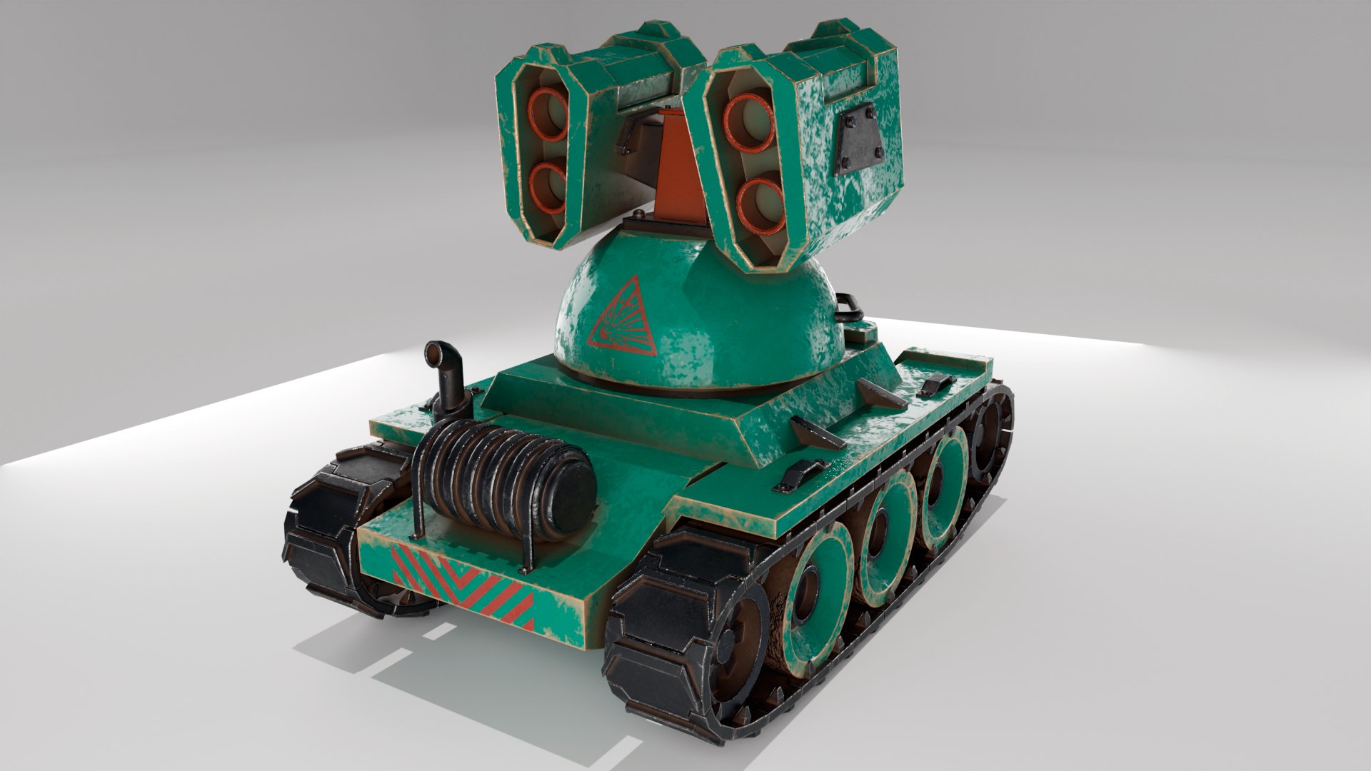 Low-poly 3D Model Of An Anti-aircraft Gun Low-poly 3D Model 3D Model ...