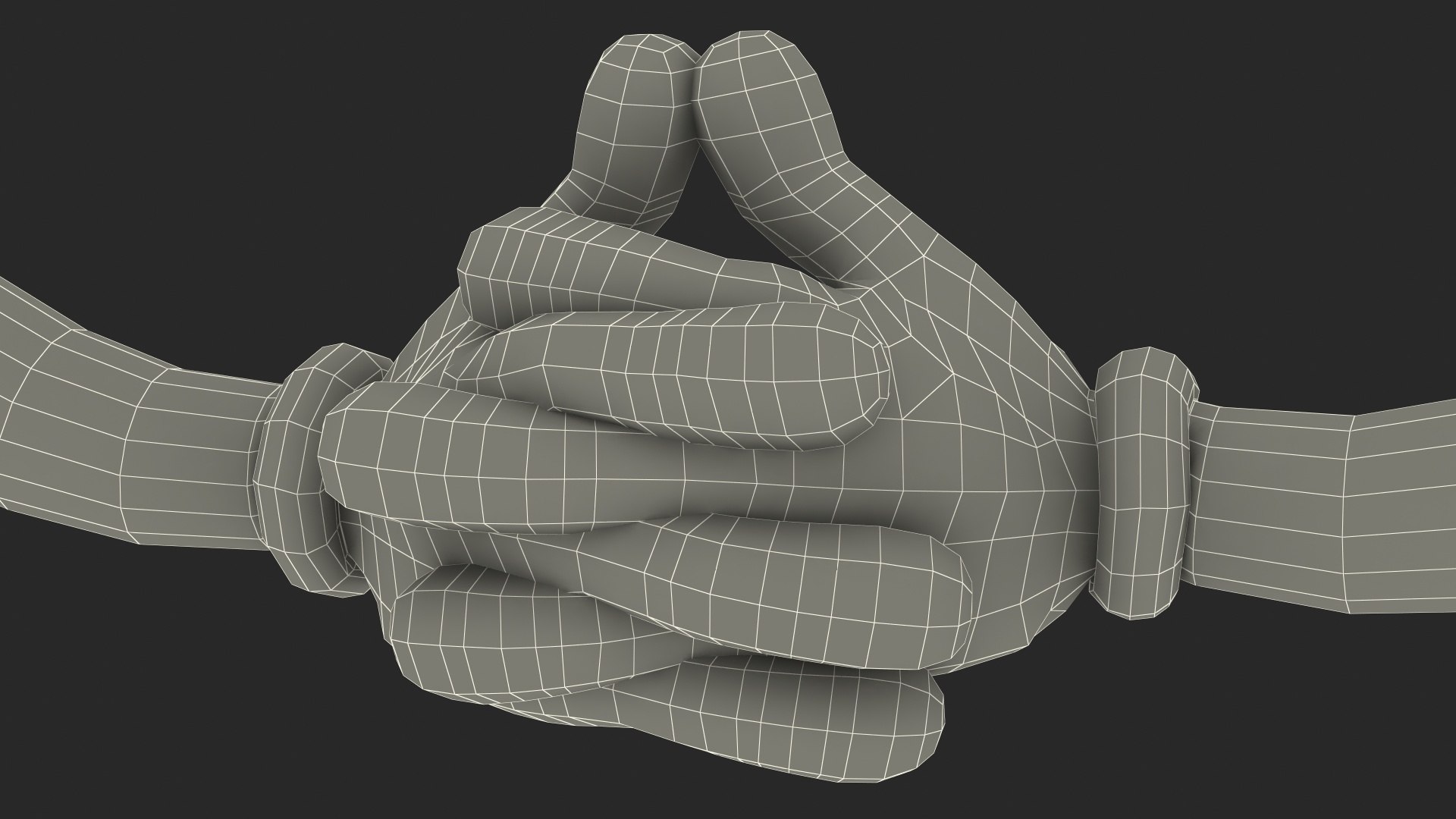 3D Cartoon Hands Fingers Locked Pose - TurboSquid 1982297