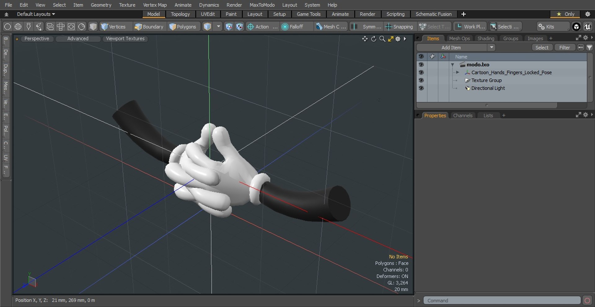 3D Cartoon Hands Fingers Locked Pose - TurboSquid 1982297