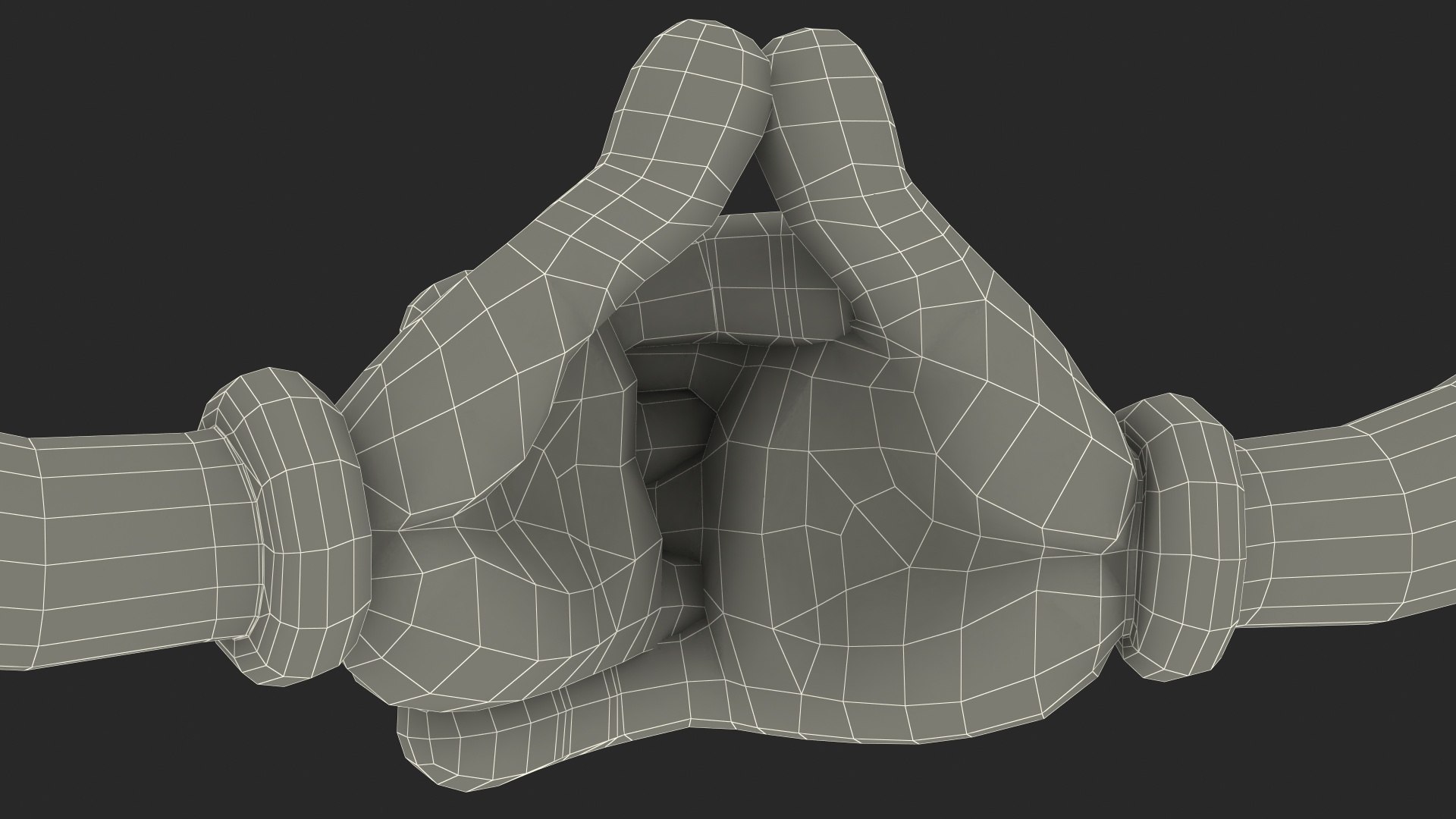 3D Cartoon Hands Fingers Locked Pose - TurboSquid 1982297