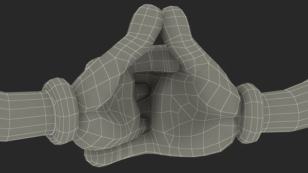 modelo 3d Cartoon Hands Fingers Locked Pose - TurboSquid 1982297