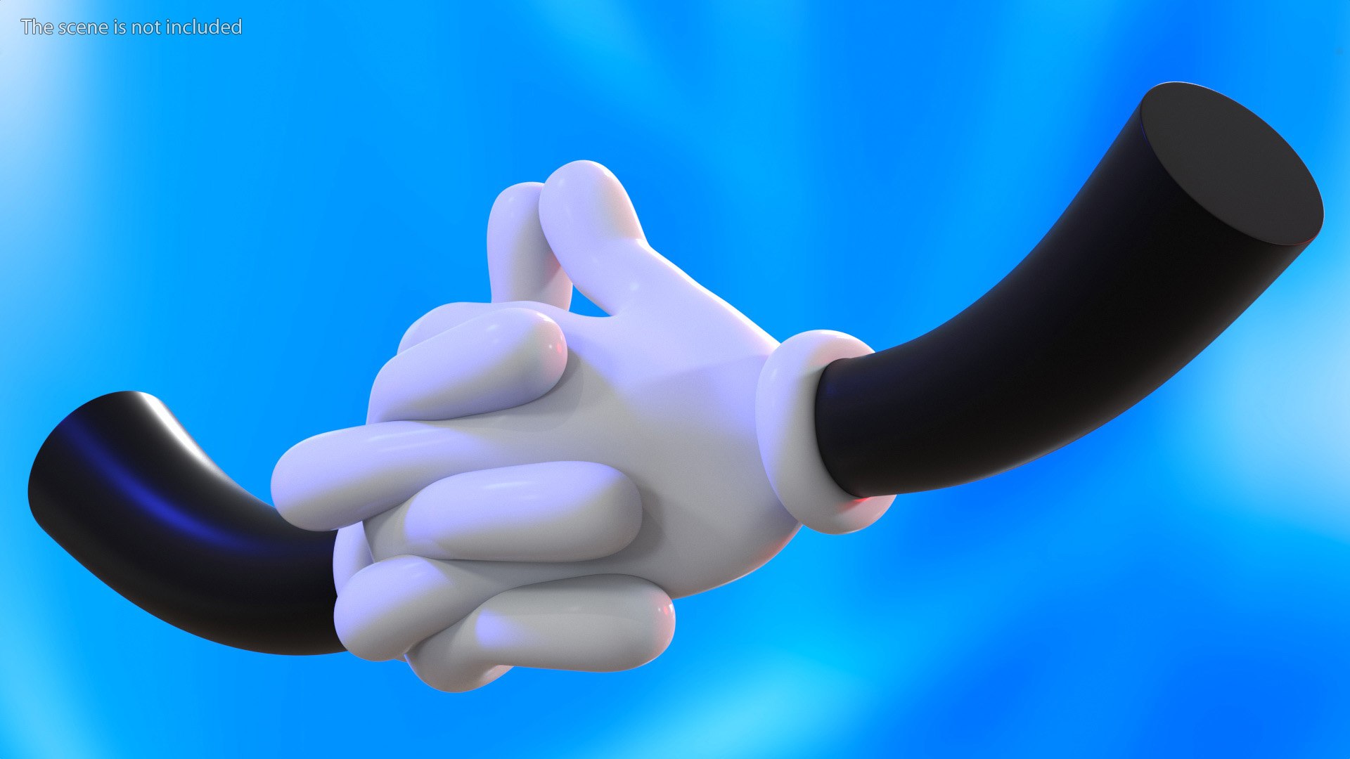 3D Cartoon Hands Fingers Locked Pose - TurboSquid 1982297