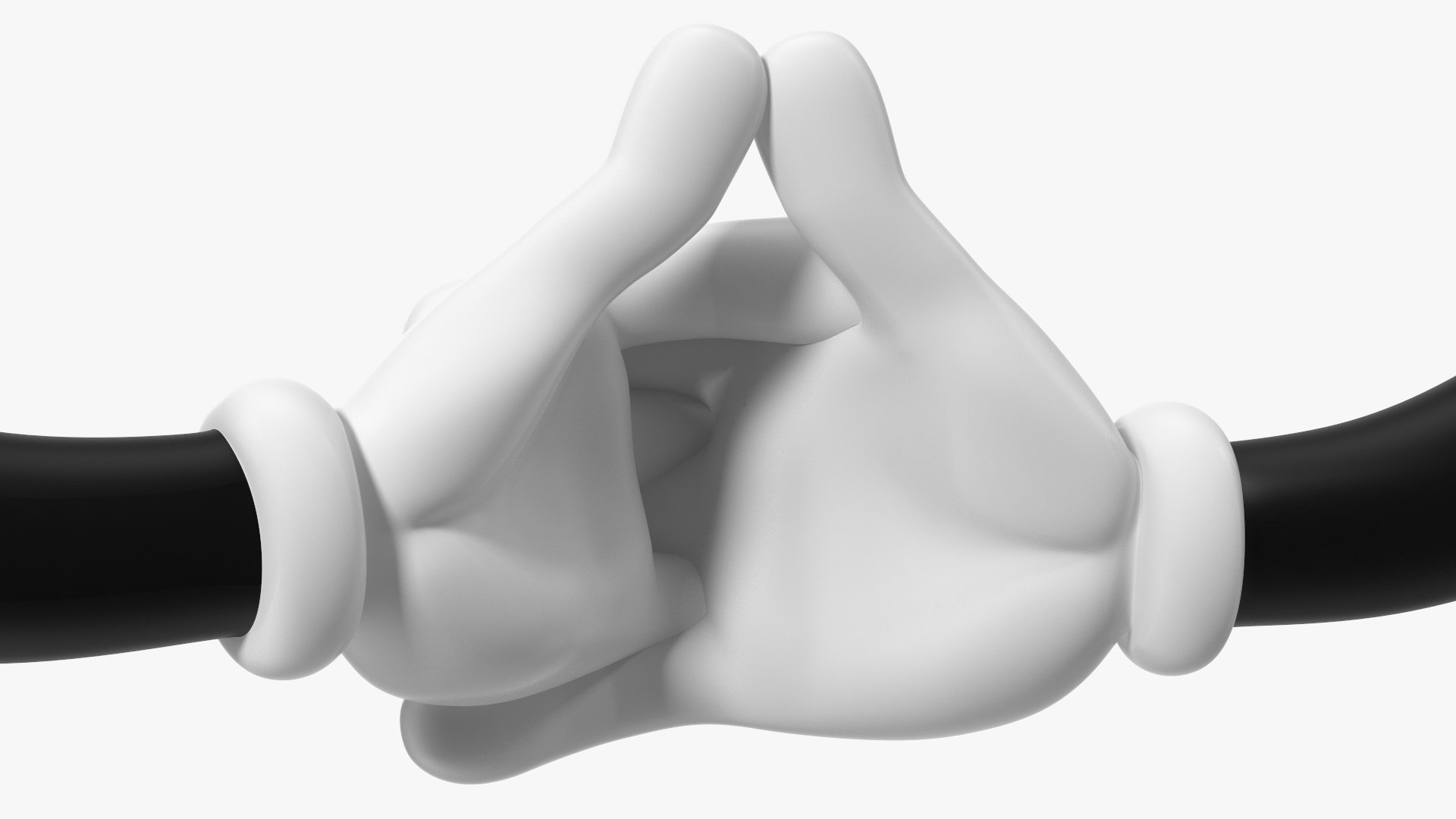 3D Cartoon Hands Fingers Locked Pose - TurboSquid 1982297