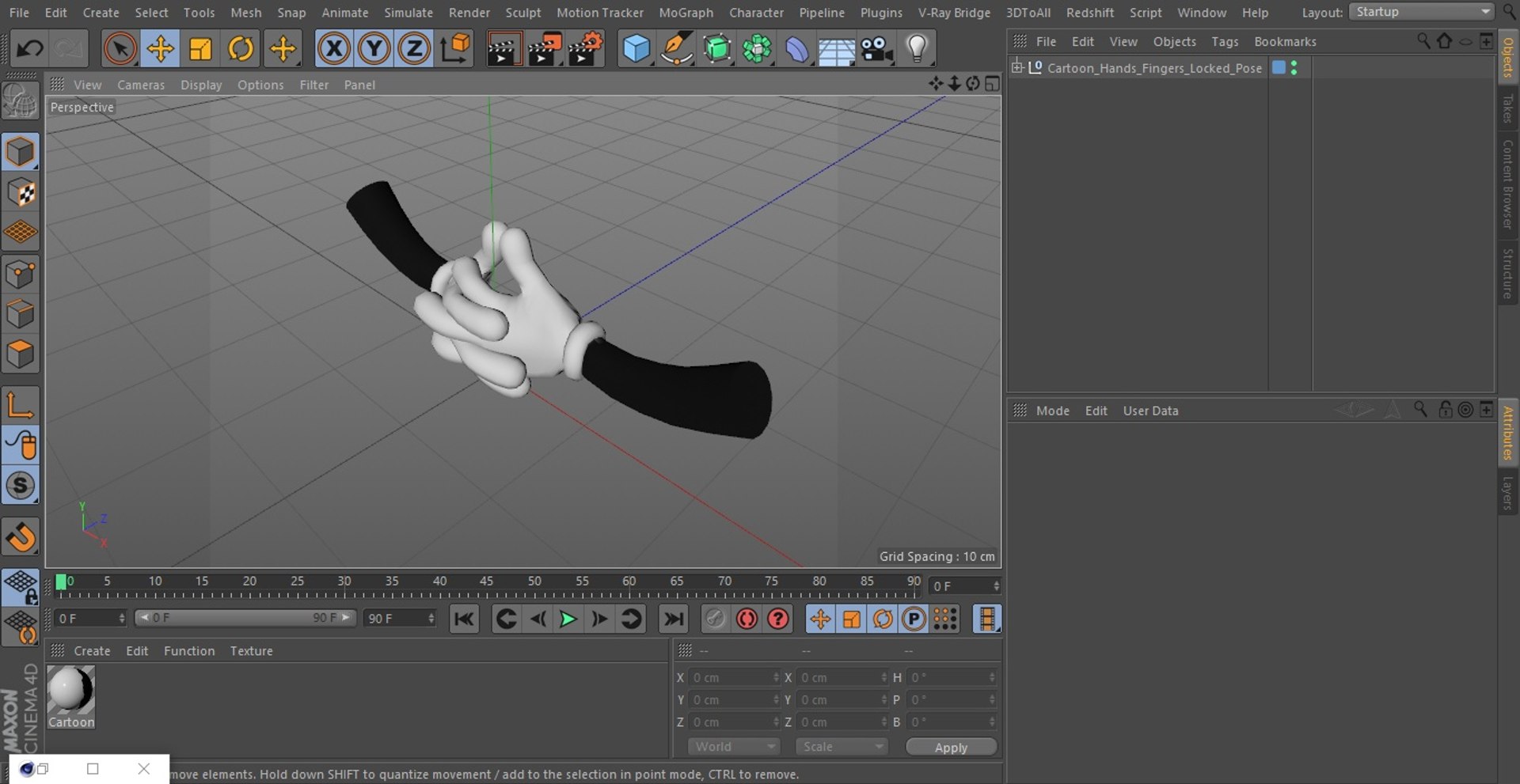 3D Cartoon Hands Fingers Locked Pose - TurboSquid 1982297