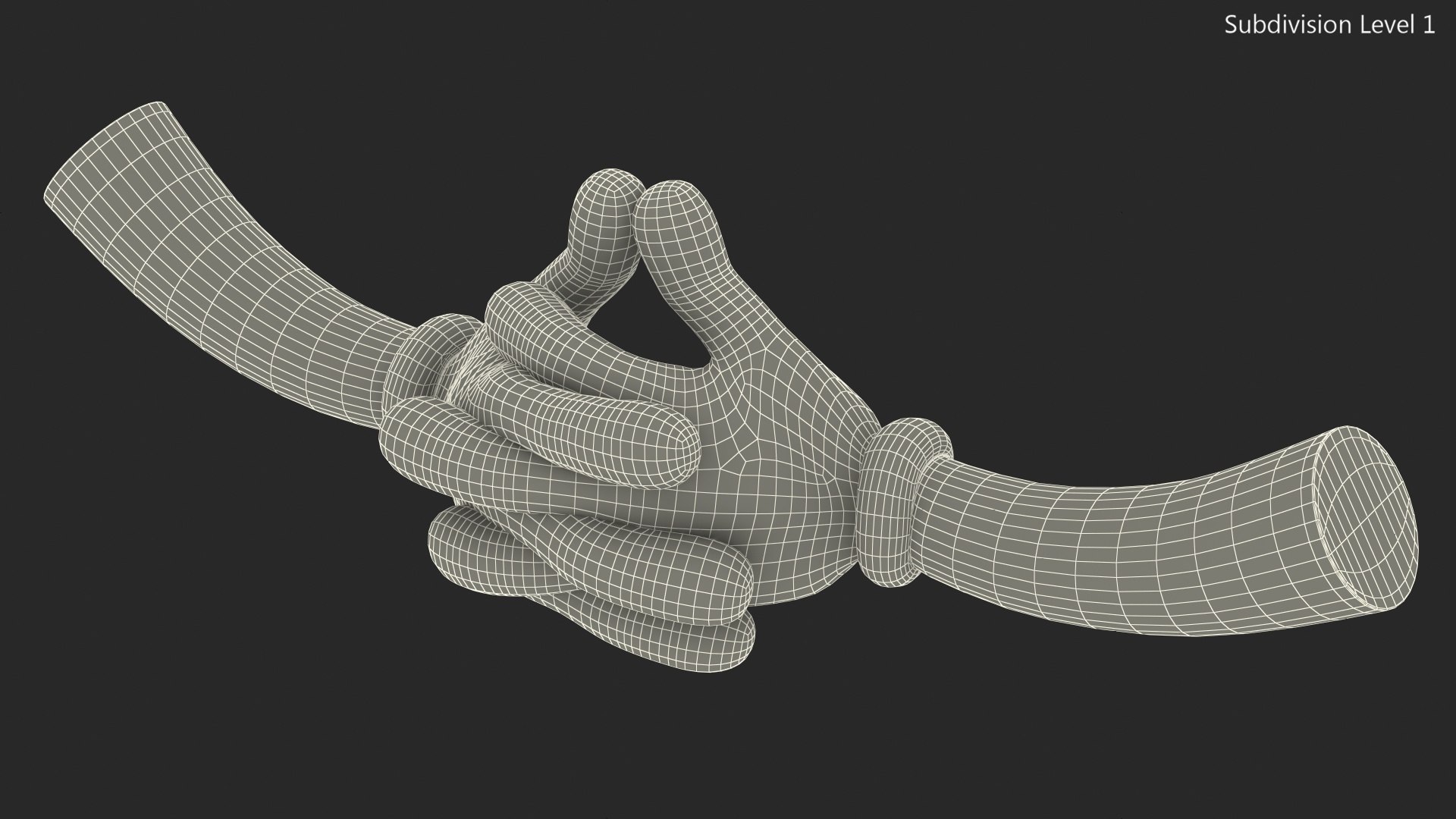 3D Cartoon Hands Fingers Locked Pose - TurboSquid 1982297