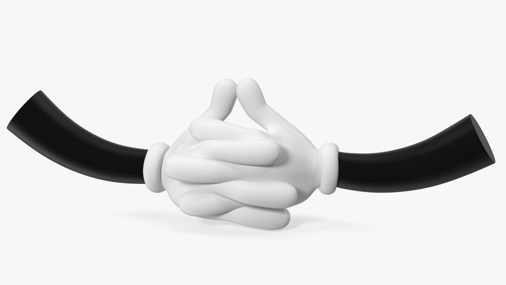 3D Cartoon Hands Fingers Locked Pose - TurboSquid 1982297