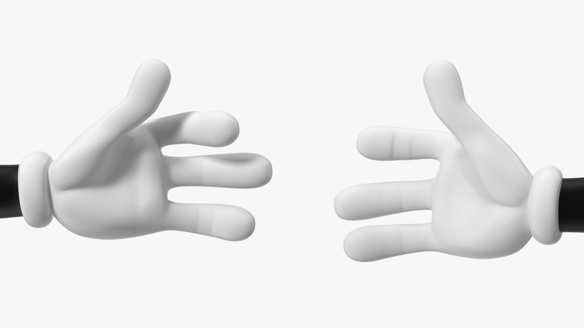 3D Cartoon Hands Fingers Locked Pose - TurboSquid 1982297