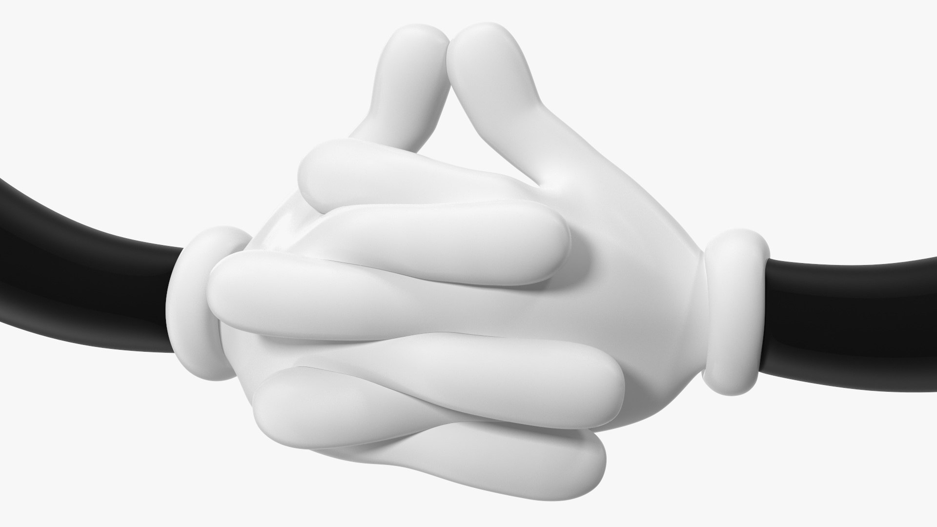 3D Cartoon Hands Fingers Locked Pose - TurboSquid 1982297