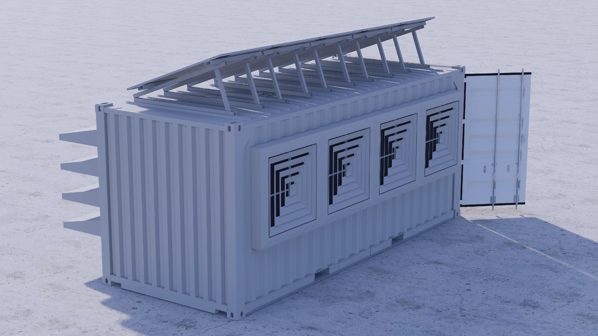 Container Data Center 3D Model - TurboSquid 1864588
