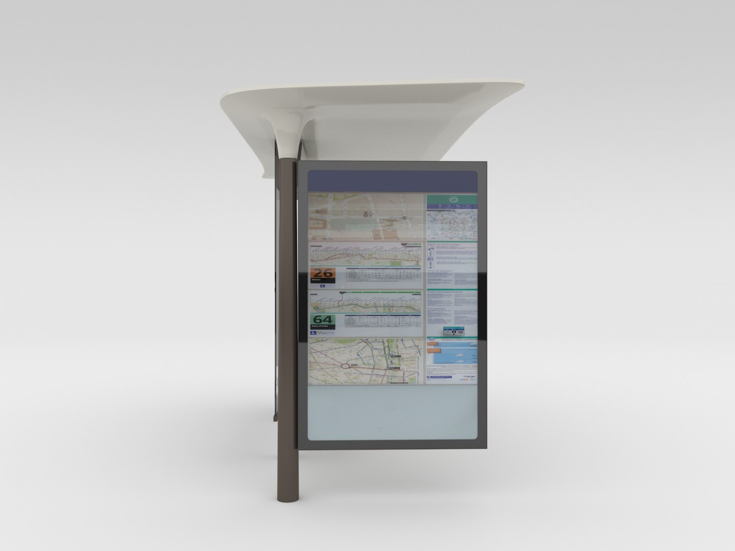 3d New Paris Bus Stops