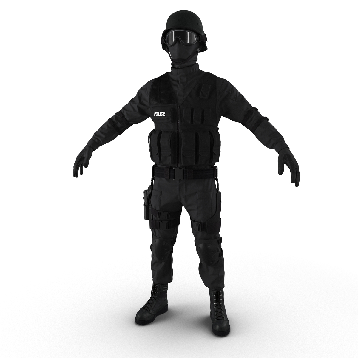 modelo 3d Colección de uniformes SWAT - TurboSquid 1331321