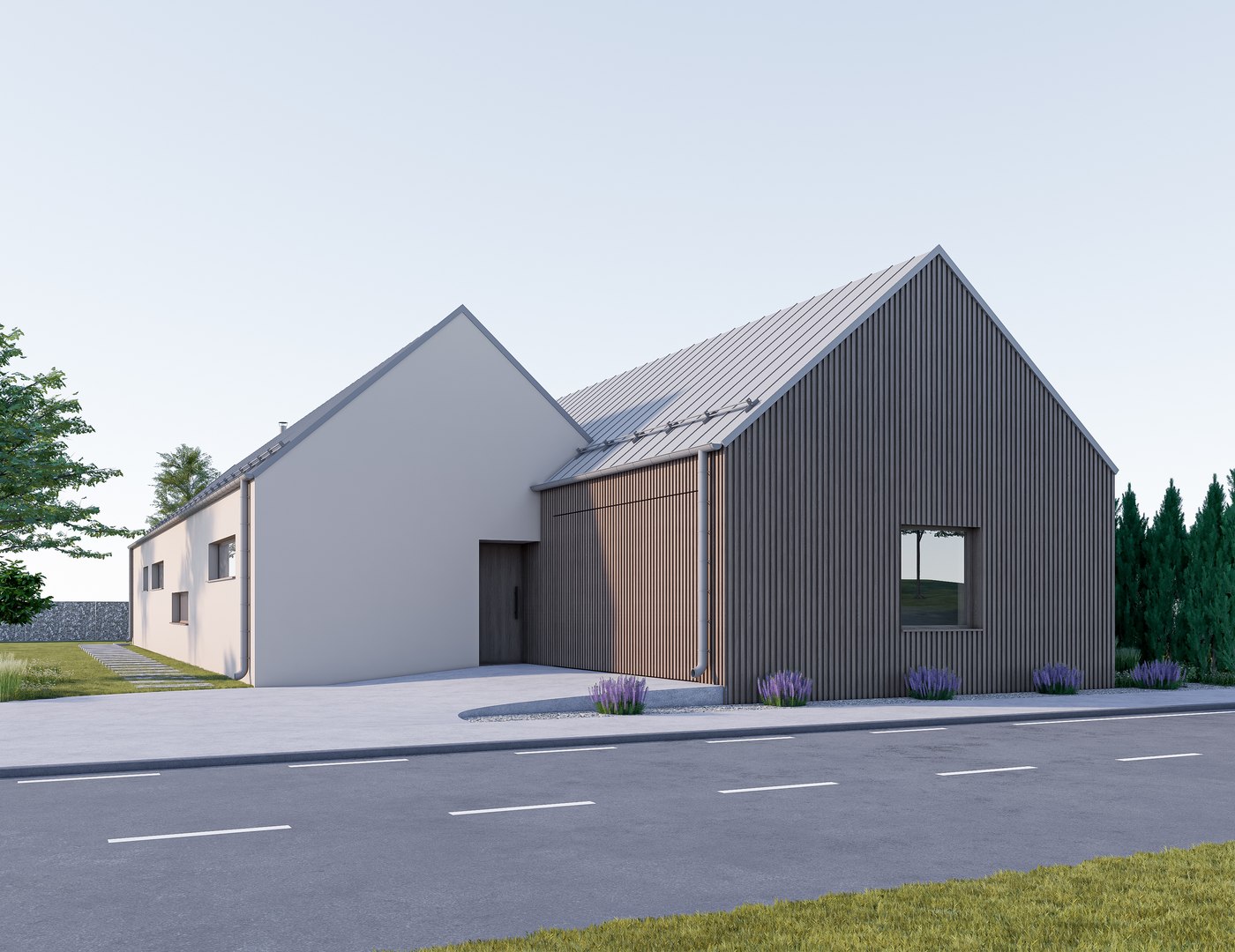 Family House 24 - Created With Fully Parametric Revit Families 3D Model ...
