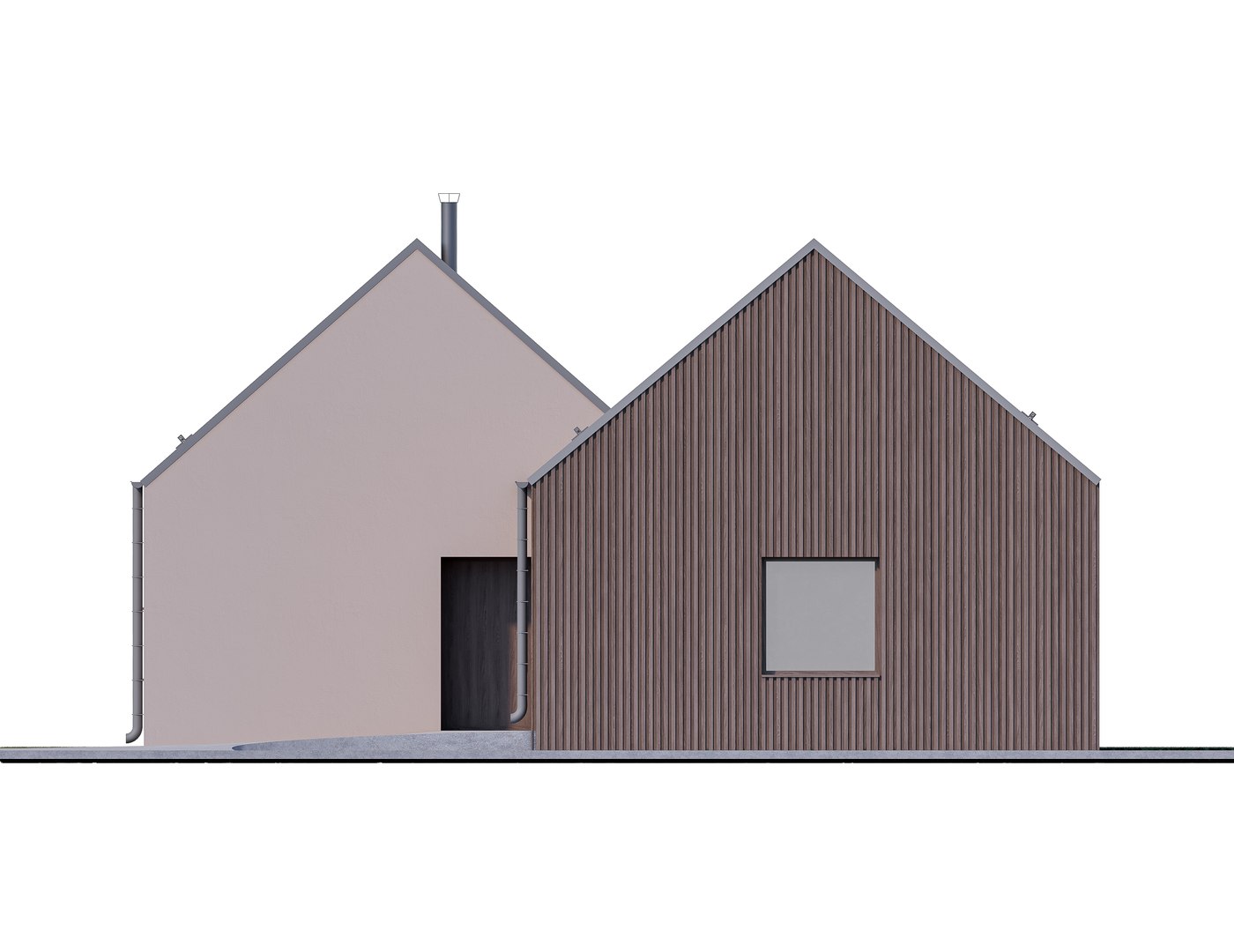 Family House 24 - Created With Fully Parametric Revit Families 3D Model ...