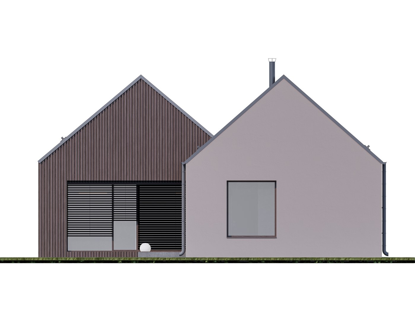 Family House 24 - Created With Fully Parametric Revit Families 3D Model ...