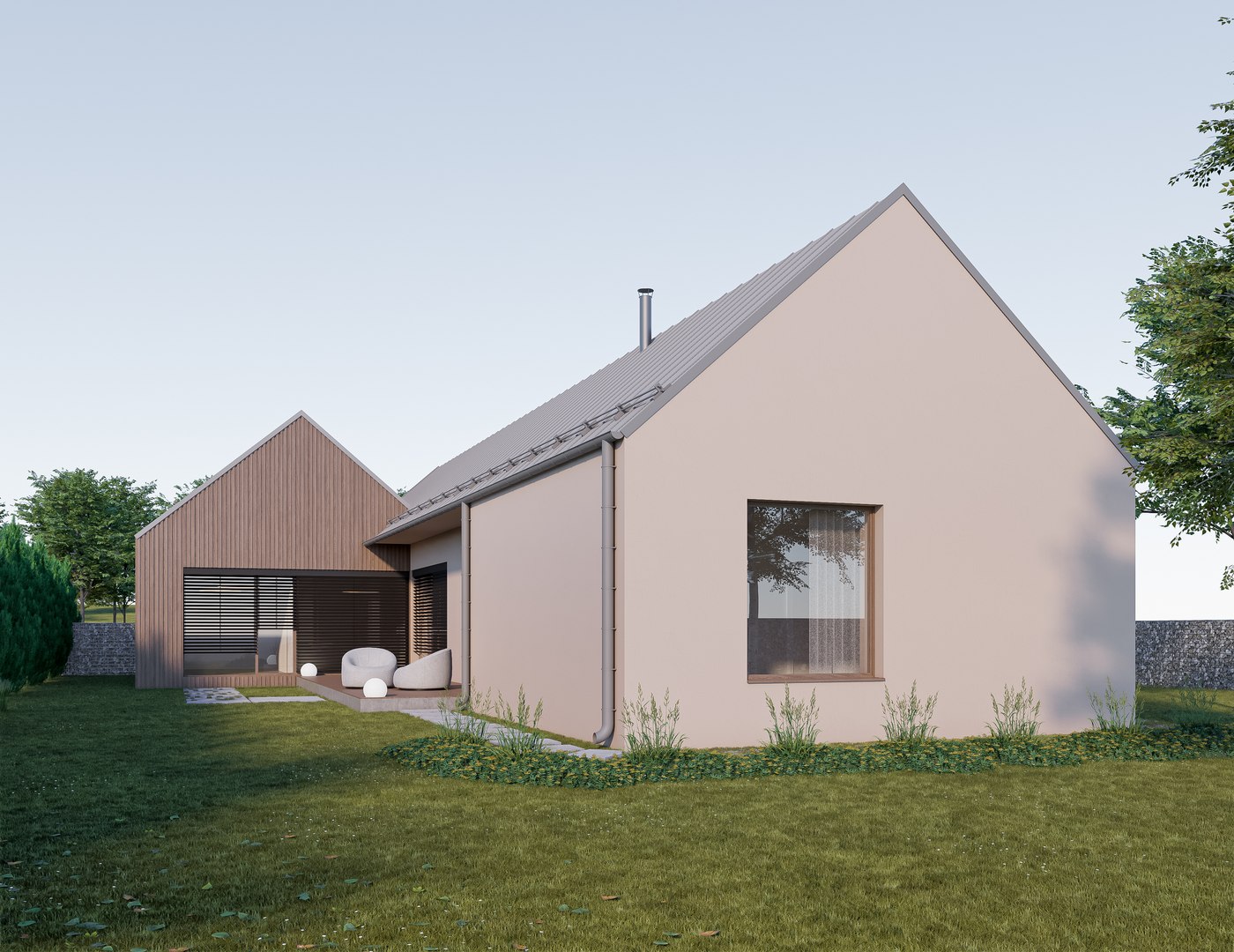 Family House 24 - Created With Fully Parametric Revit Families 3D Model ...