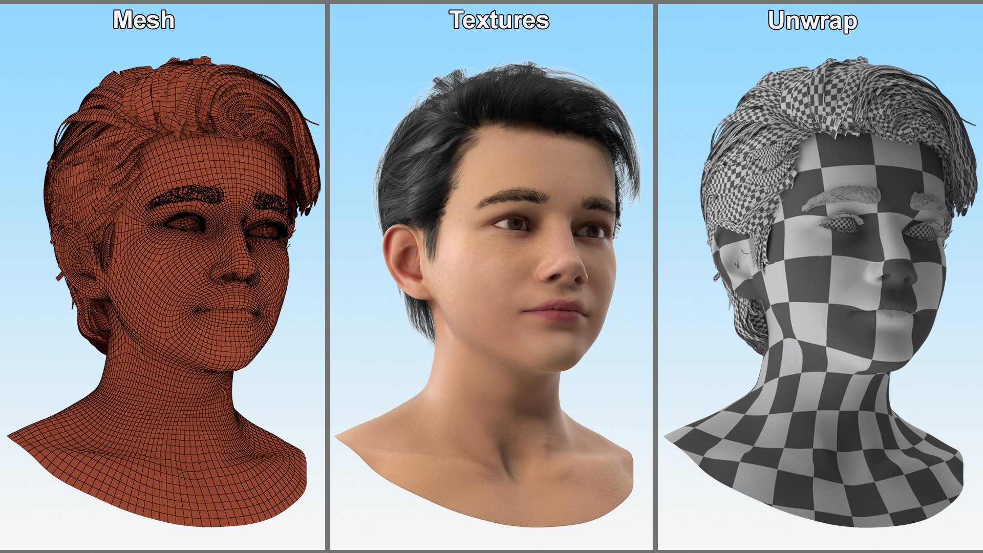 Male Heads Collection 3D Model - TurboSquid 2298936