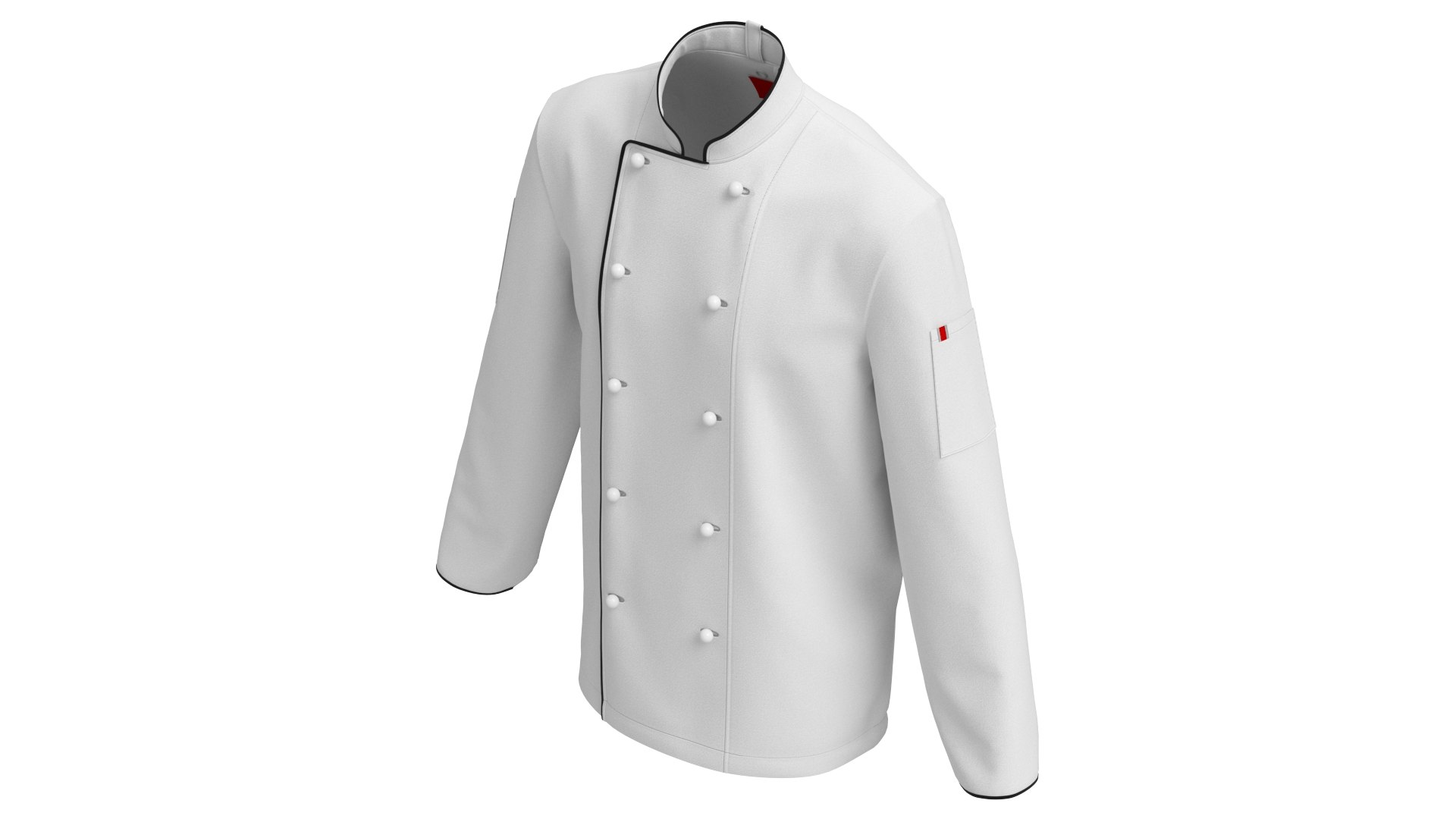 Long Sleeve Chef Jacket 3D - TurboSquid 2149431
