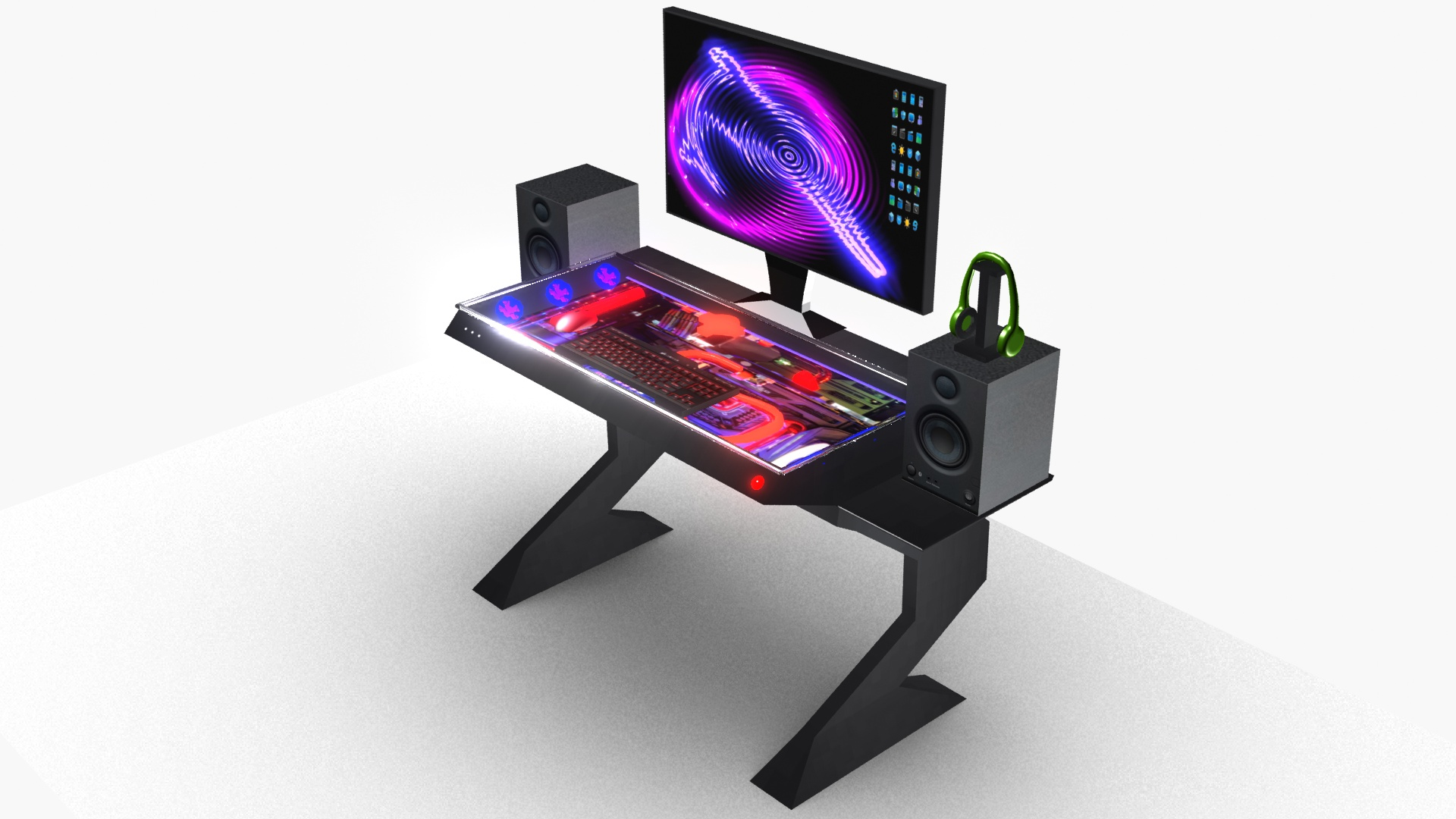 Cool Computer Desk 3D - TurboSquid 1798868