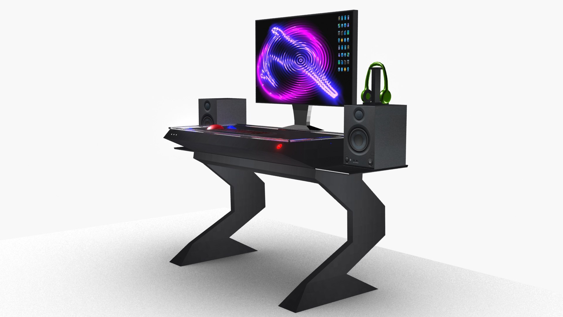 Cool Computer Desk 3D - TurboSquid 1798868