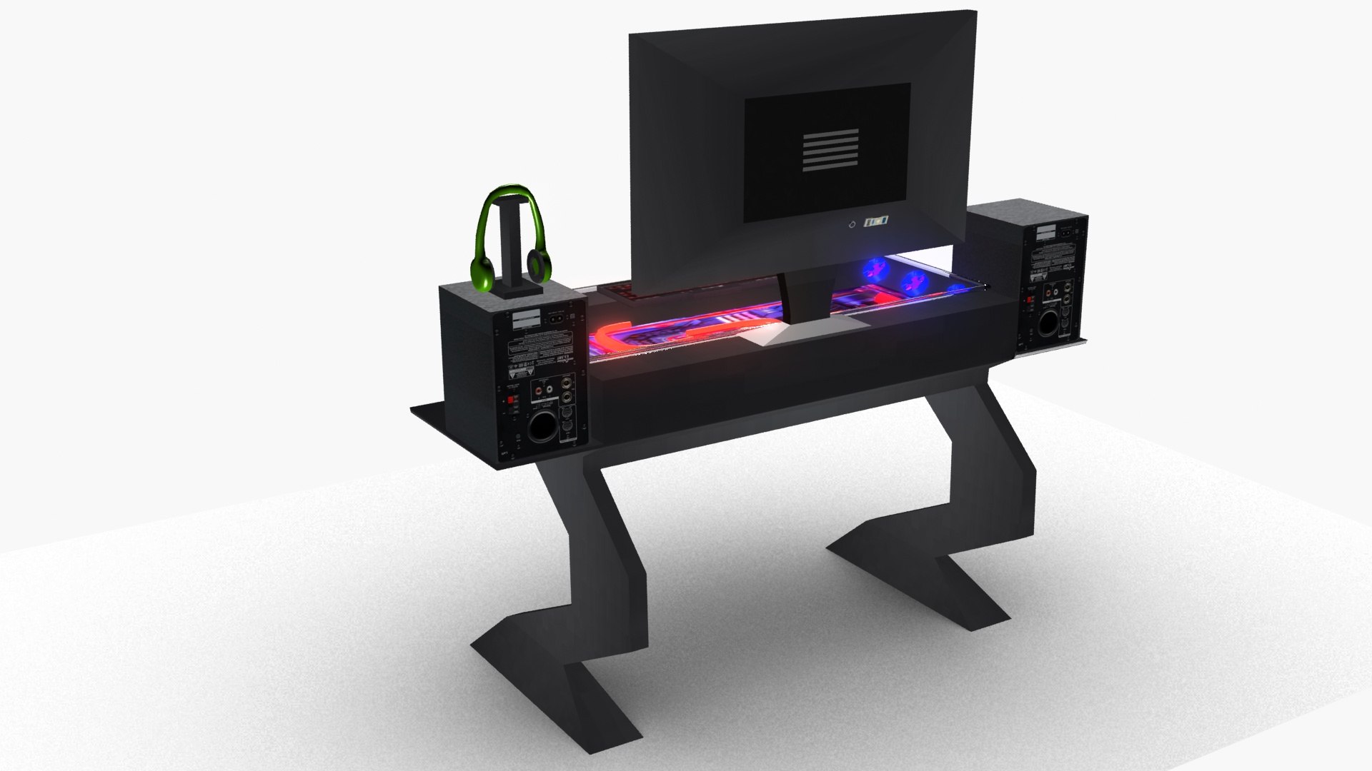 Cool Computer Desk 3D - TurboSquid 1798868