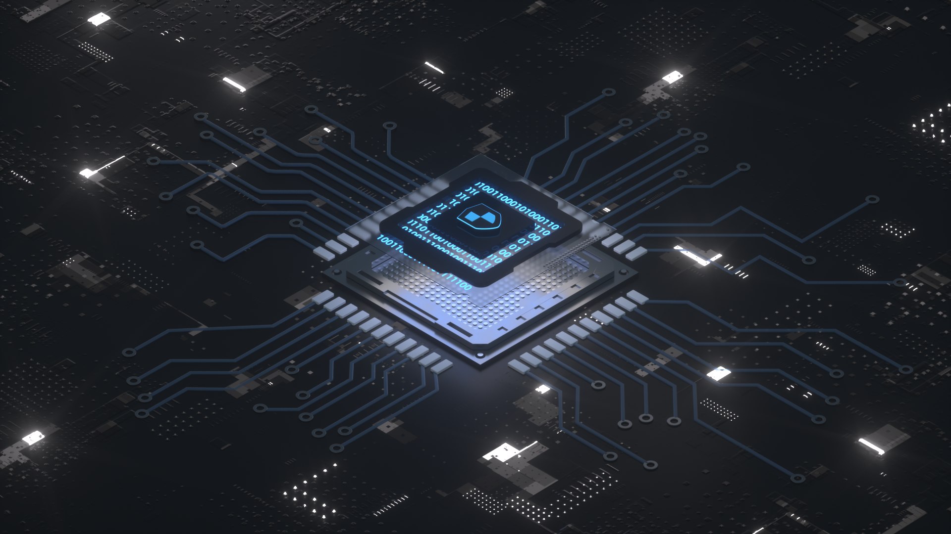 C4D Octane CPU Chip Core Capacitance Scifi Circuit Board 8 3D Model ...