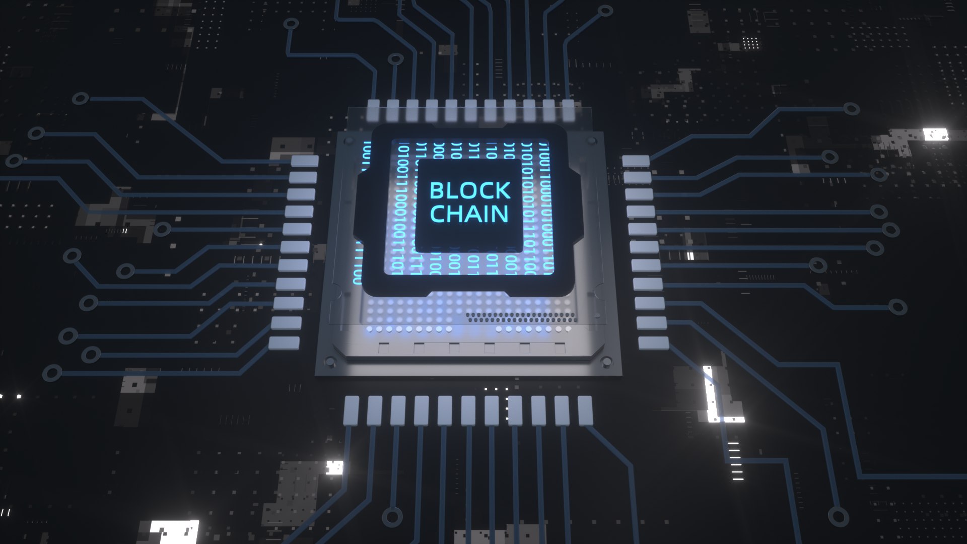 C4D Octane CPU Chip Core Capacitance Scifi Circuit Board 8 3D Model ...