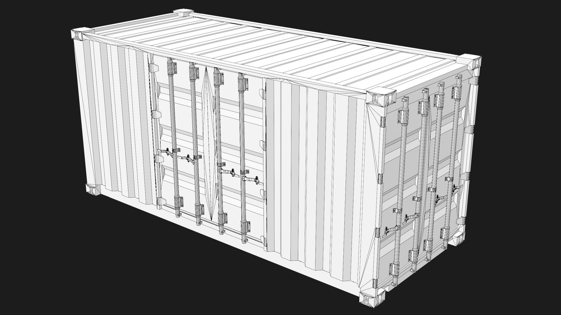 3D 20ft Side Door Container - Red Model - TurboSquid 2150920