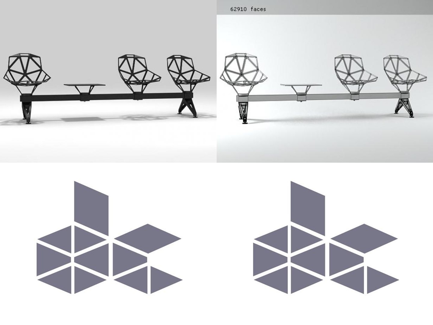 Chair Public Seating 2 3D Model - TurboSquid 1183138