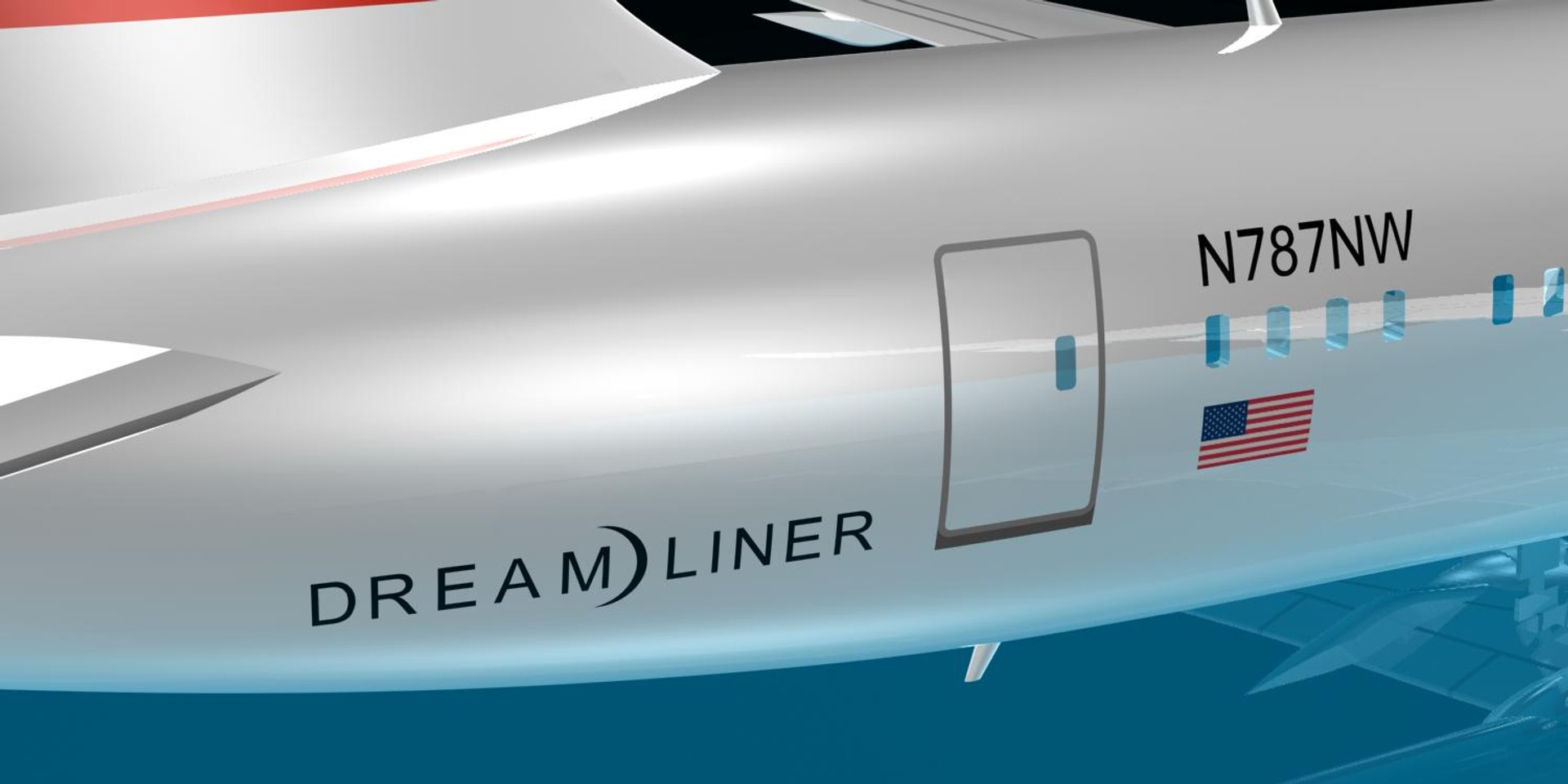 northwest airlines 787-8 dreamliner 3d model