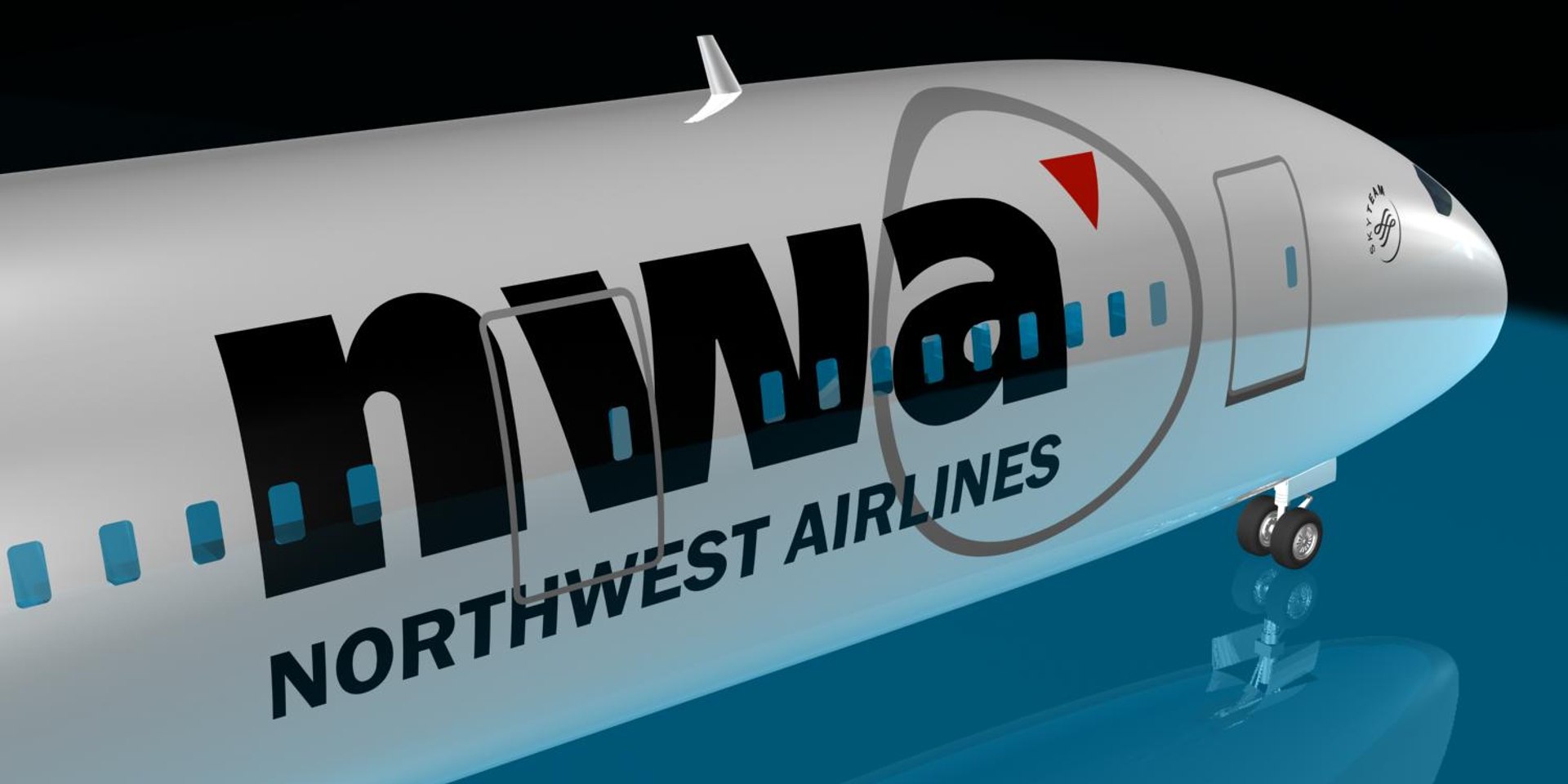 northwest airlines 787-8 dreamliner 3d model