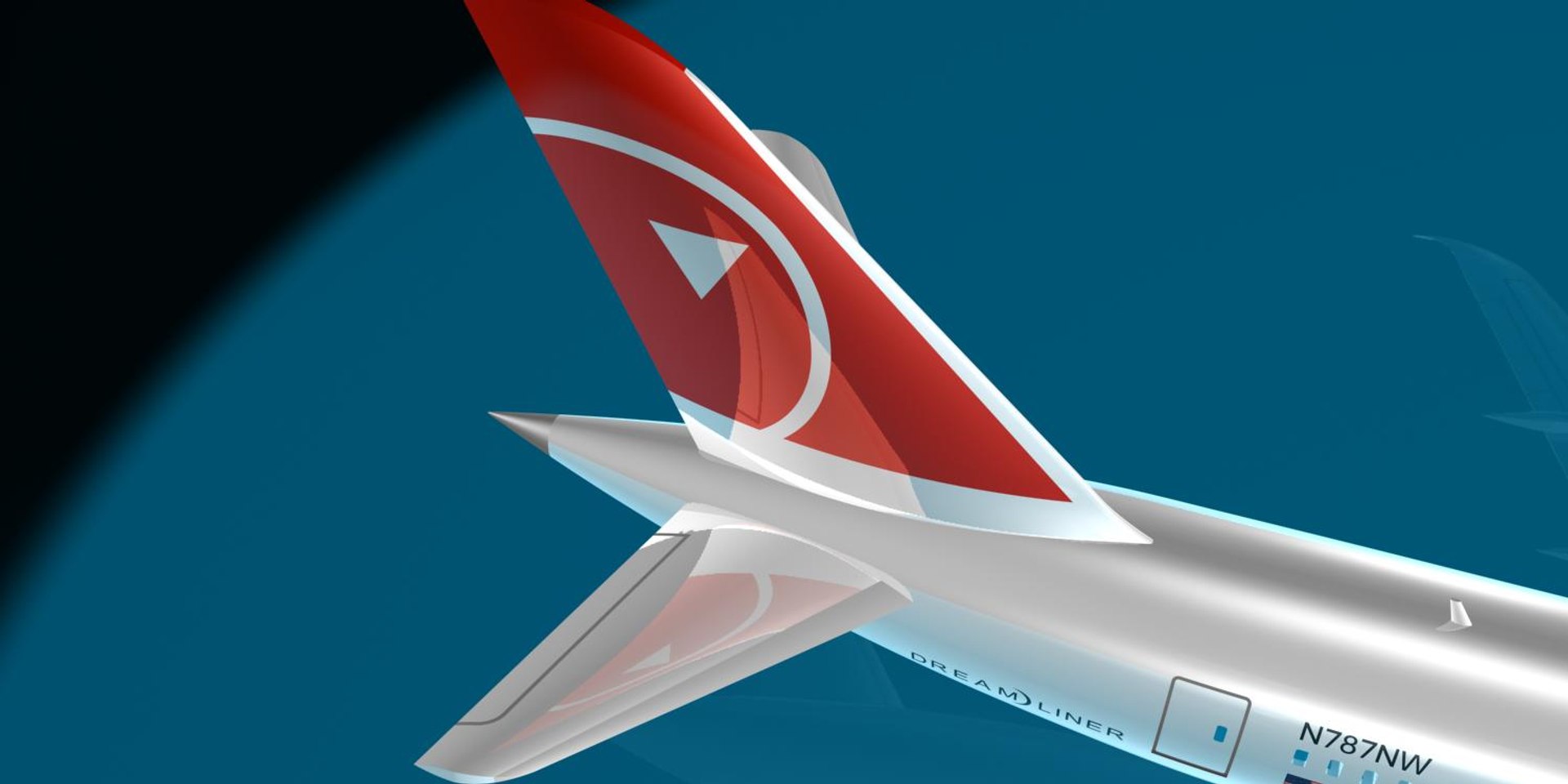 northwest airlines 787-8 dreamliner 3d model