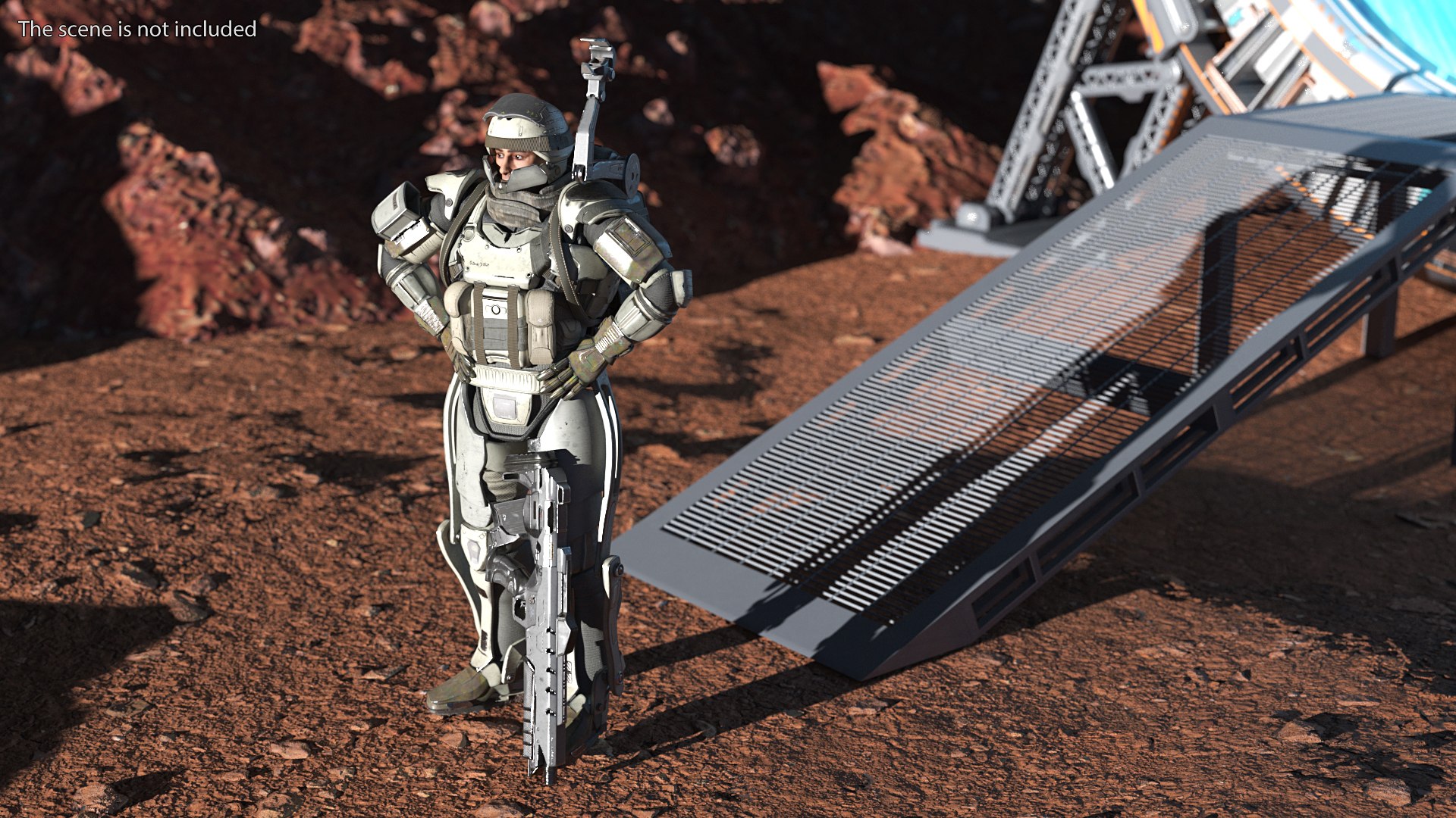 3D Soldier in Futuristic Exoskeleton Idle Pose model - TurboSquid 2160892