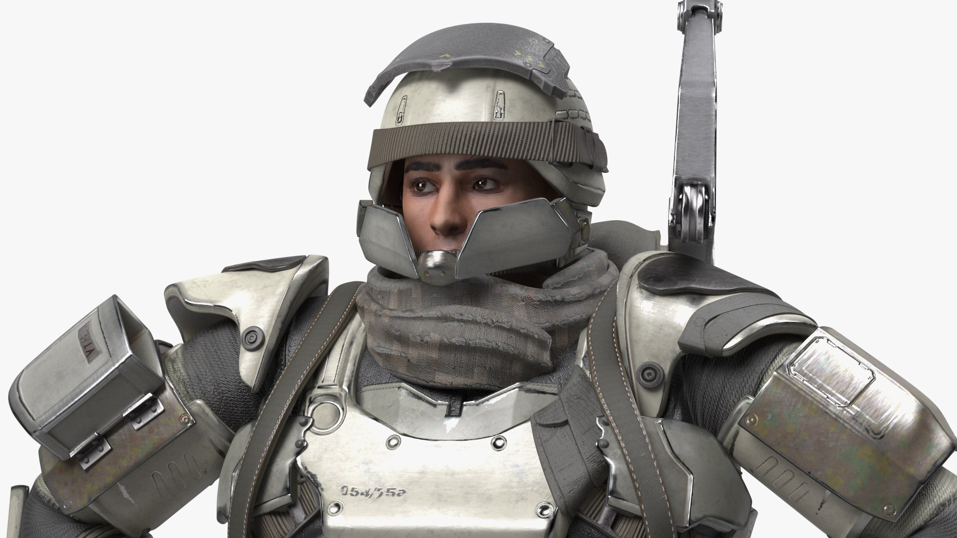 3D Soldier in Futuristic Exoskeleton Idle Pose model - TurboSquid 2160892