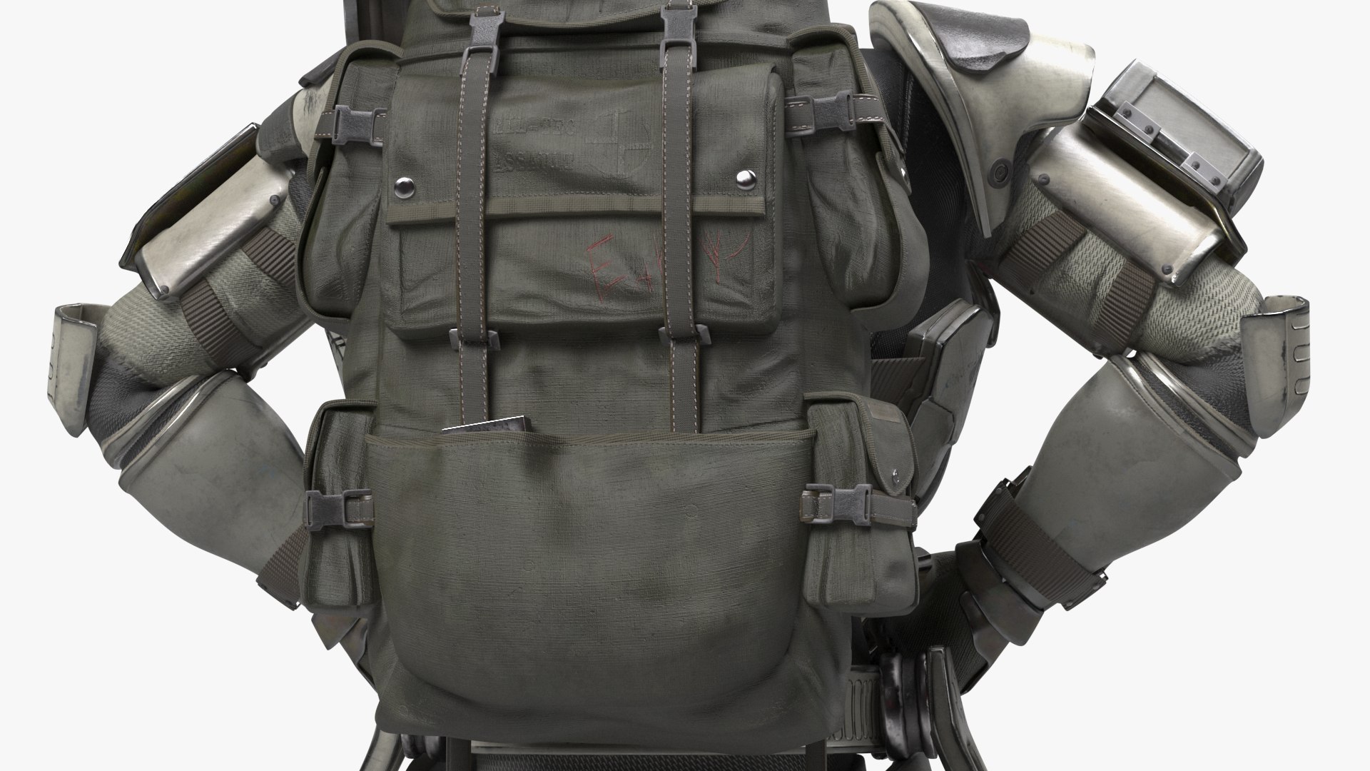 3D Soldier in Futuristic Exoskeleton Idle Pose model - TurboSquid 2160892