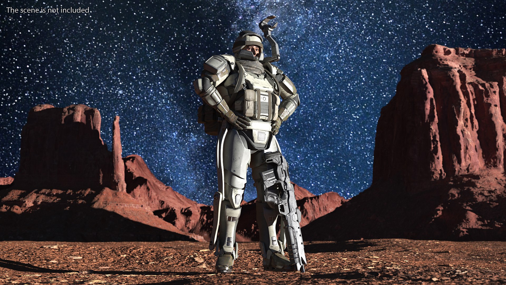 3D Soldier in Futuristic Exoskeleton Idle Pose model - TurboSquid 2160892