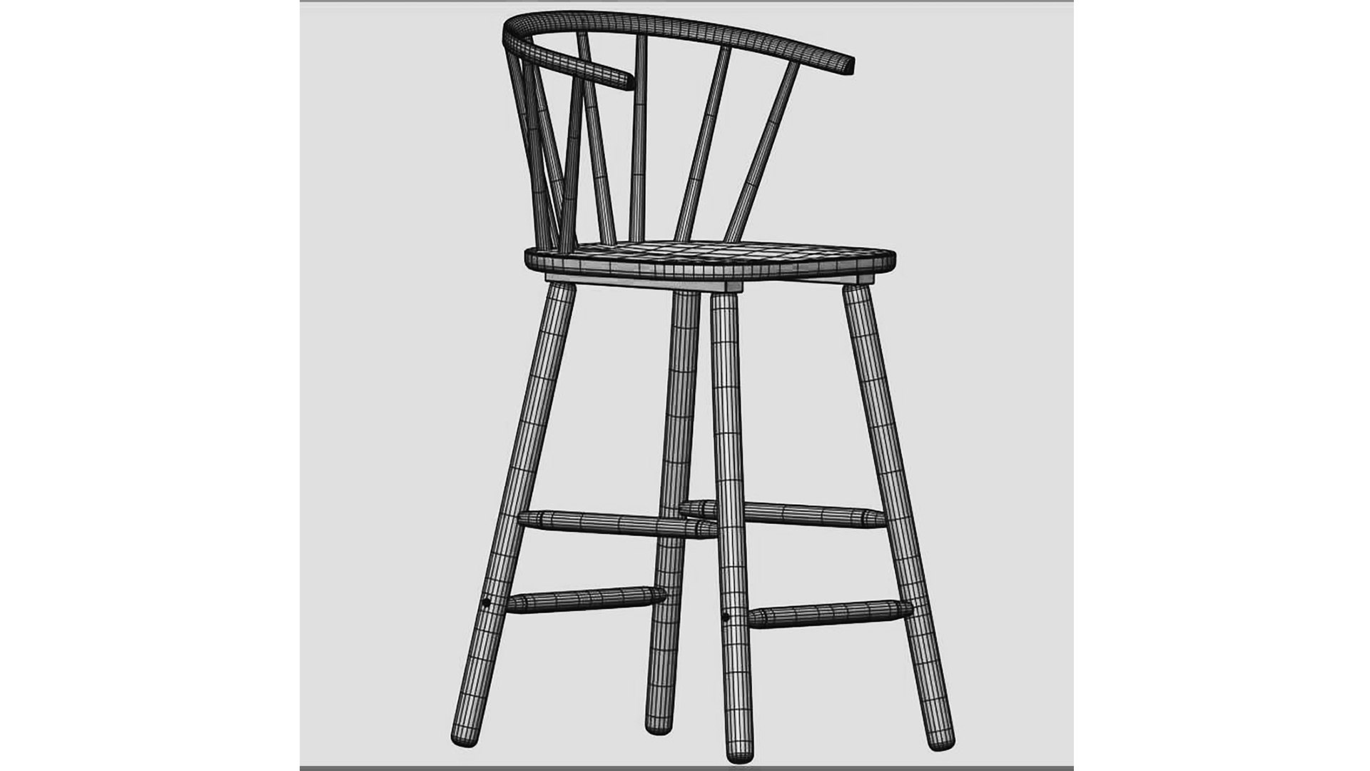 Black Bar Chair Rowico Carmen 3D Model - TurboSquid 2382005