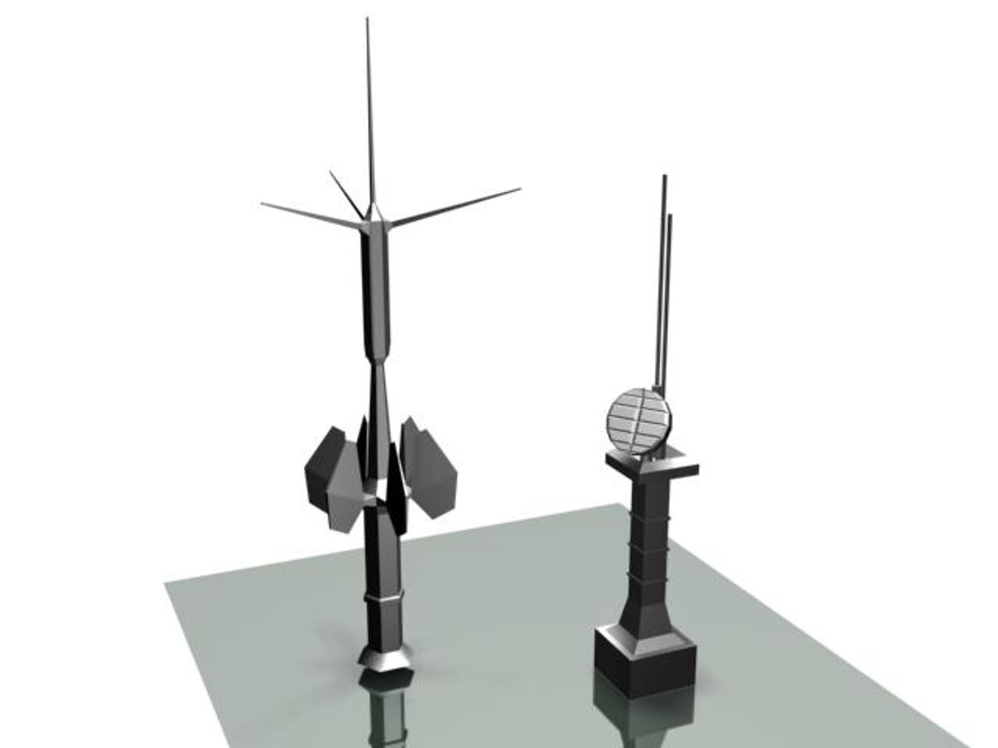 Sf Sensor Towers 1 3d Model