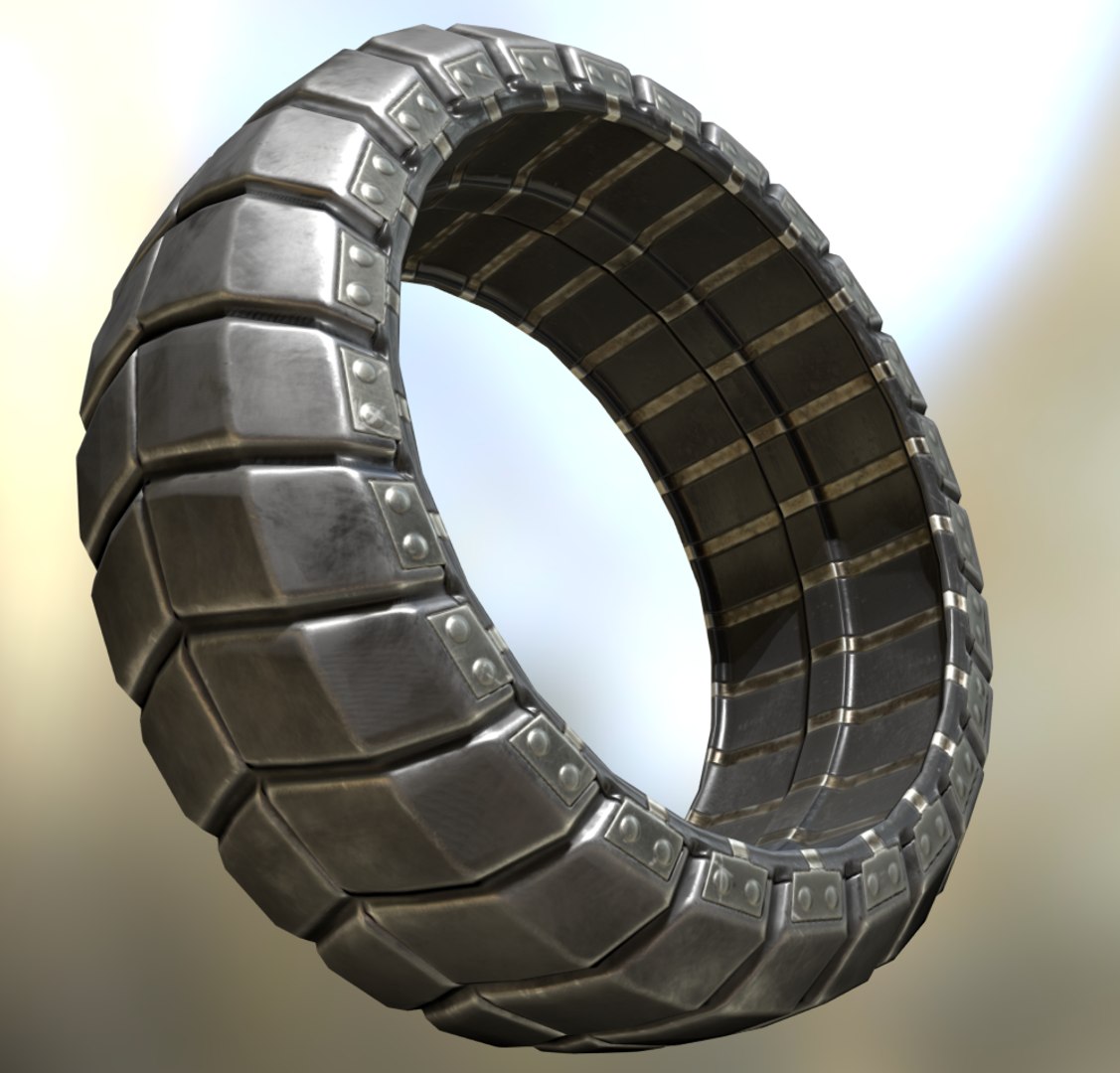 futuristic tire metal 3d dxf